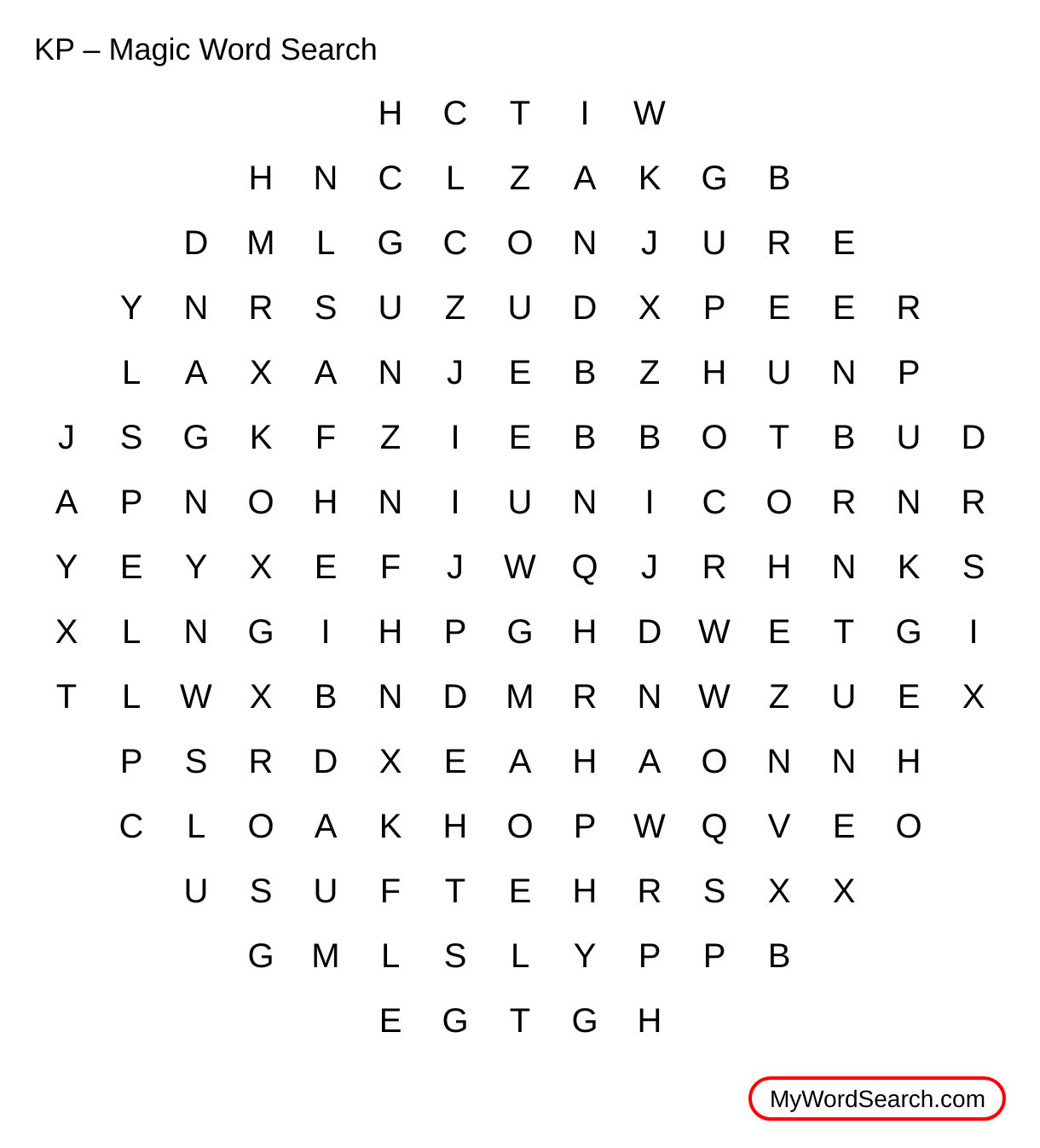 KP – Magic Word Search