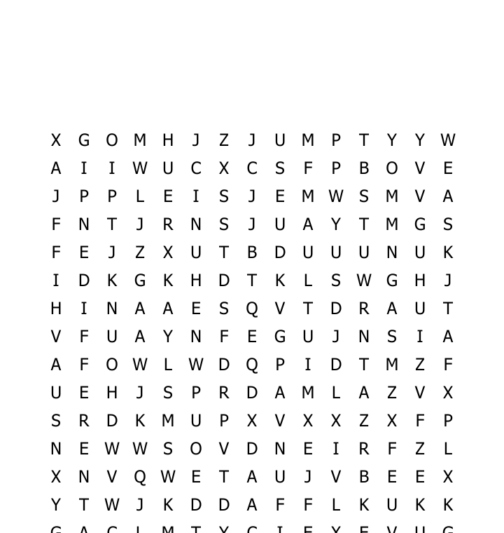 Kevin's word search