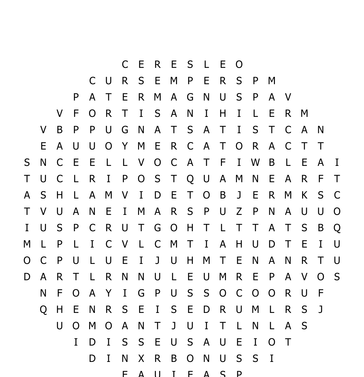 LATIN WORD SEARCH