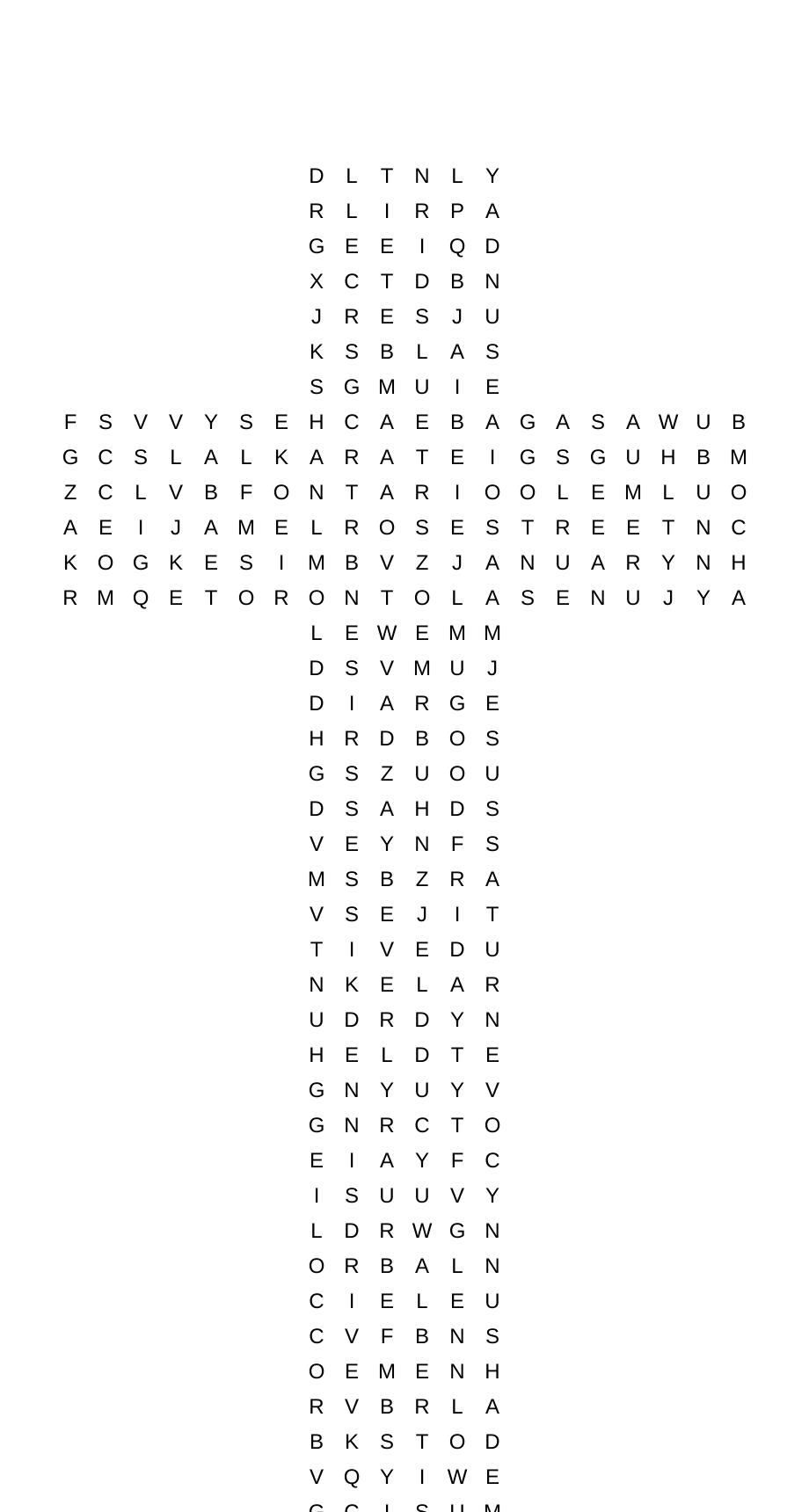 LEVI'S EASTER WORD SEARCH PUZZLE