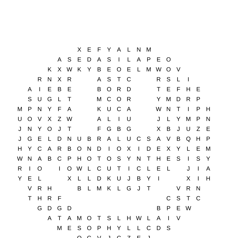 Leaf Structure Word Search