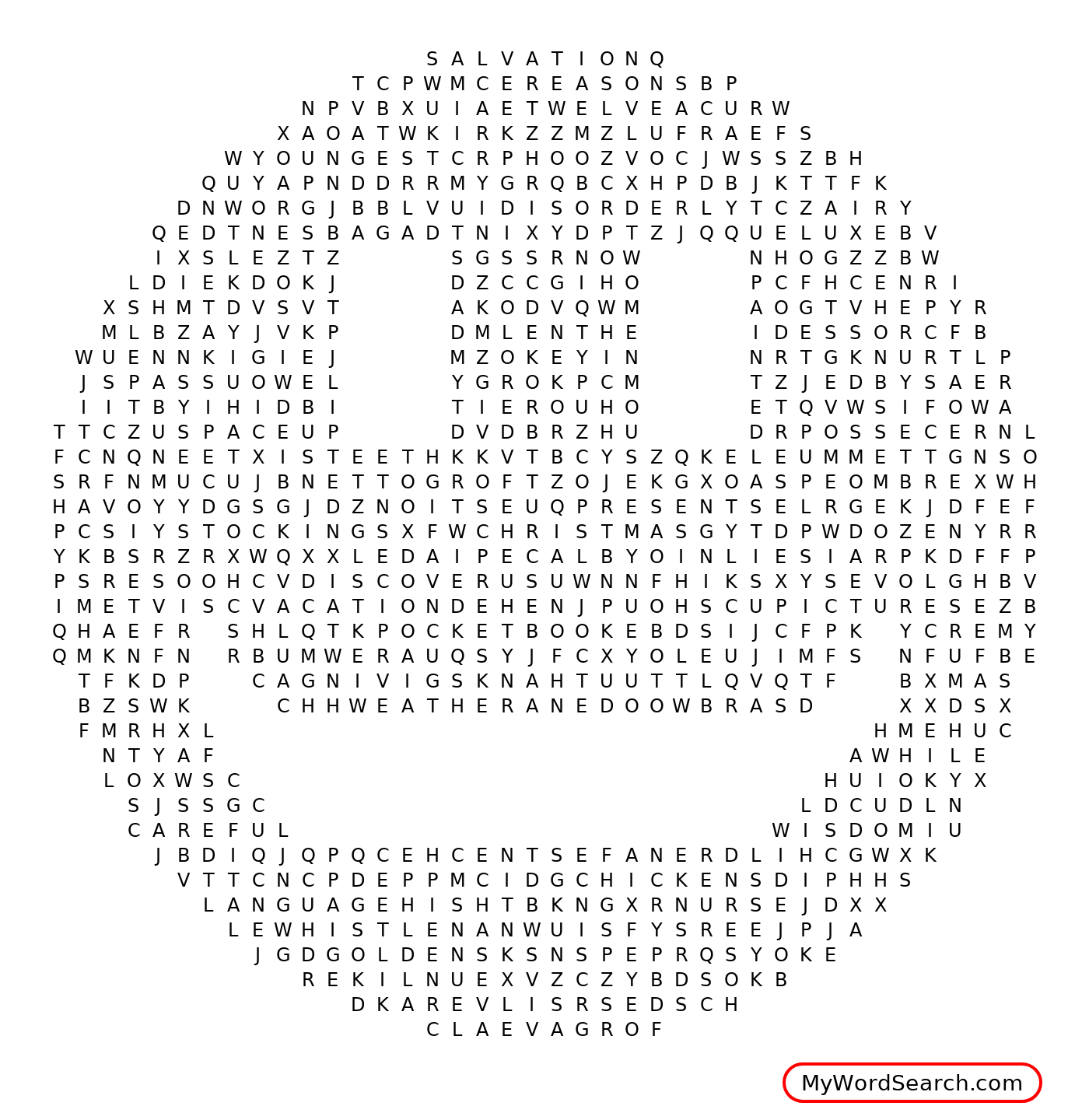 Lesson 30 Word Search- Lydia