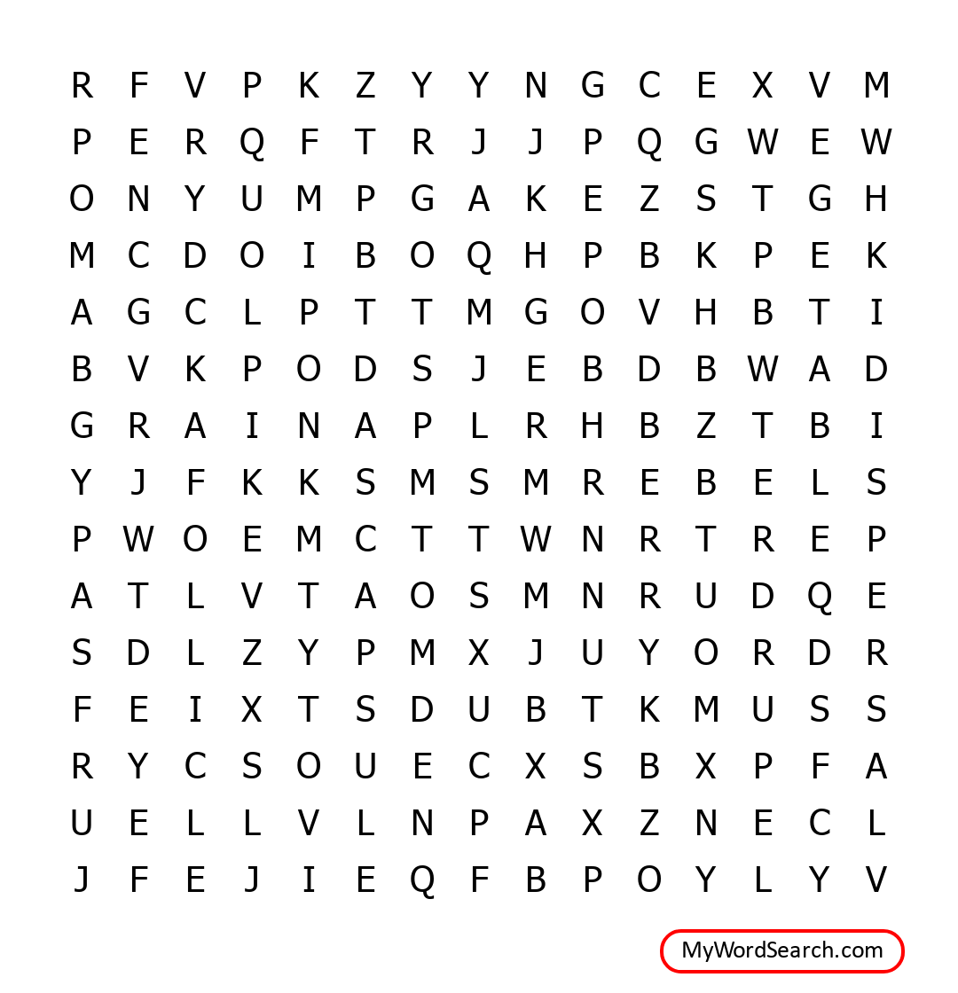Lesson 5 Vocabulary Word Search