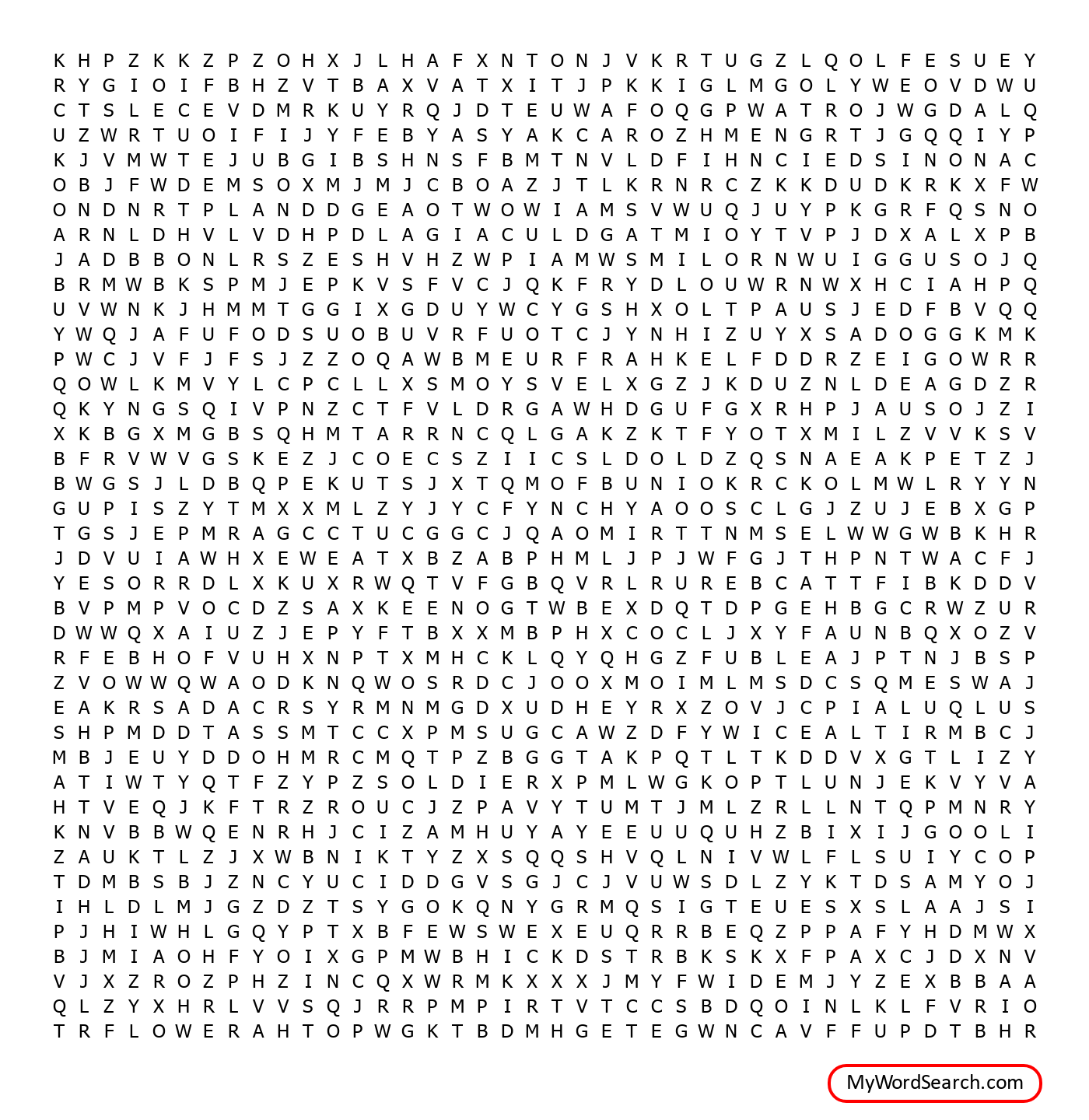 Lesson 5 word search