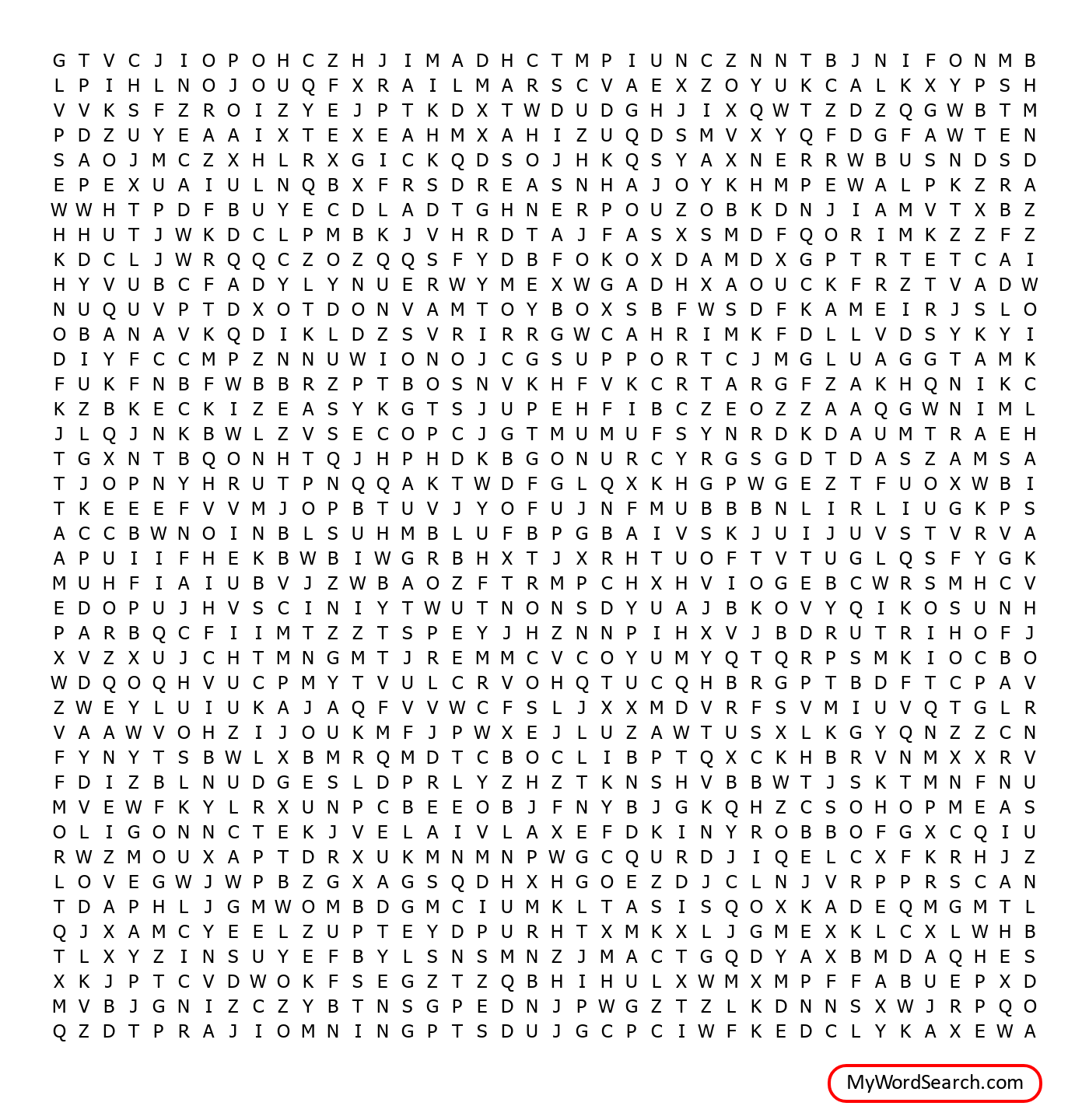 Lesson 8 Word Search