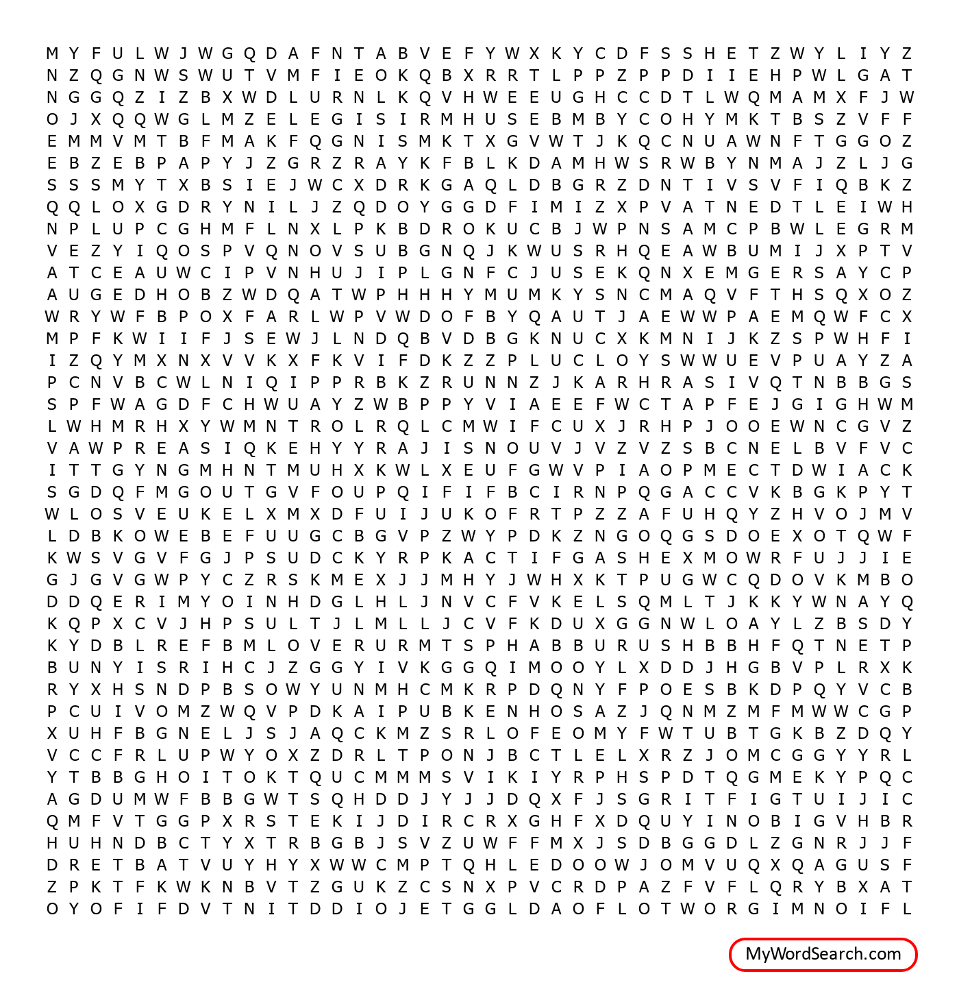 Lesson 9 Word Search