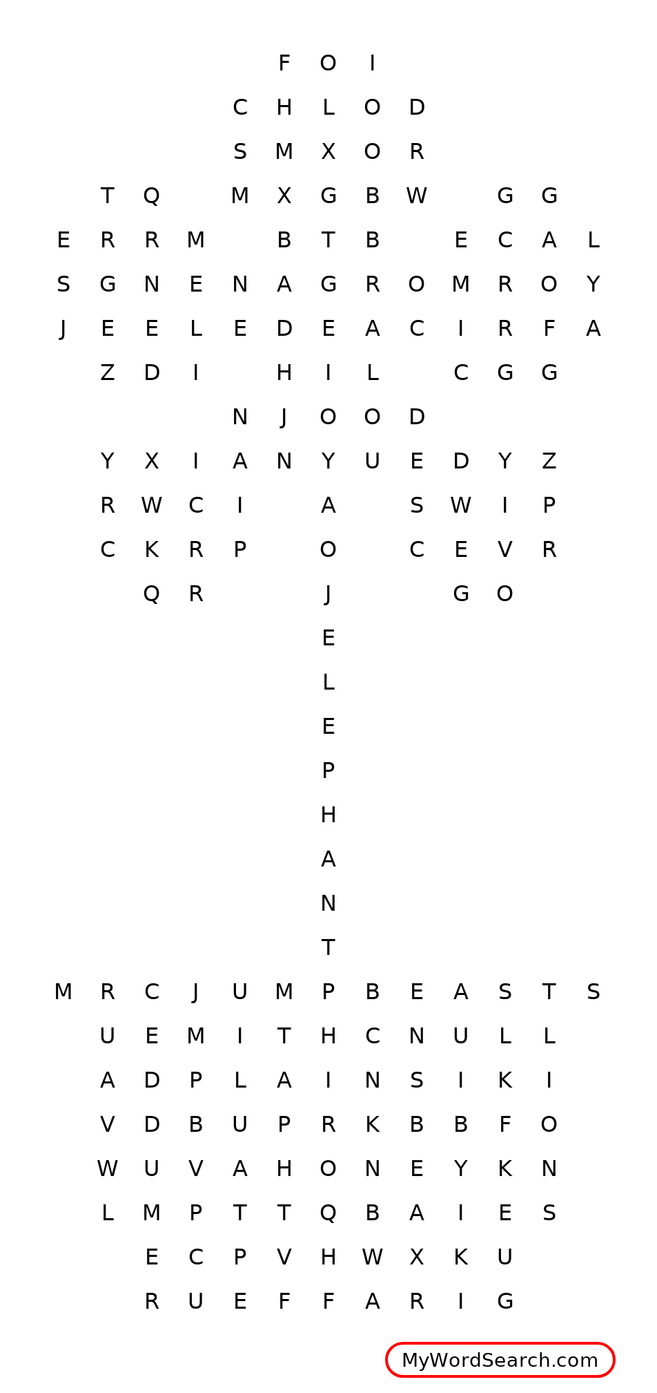 Lions at Lunchtime Word Search, Created by Ocean