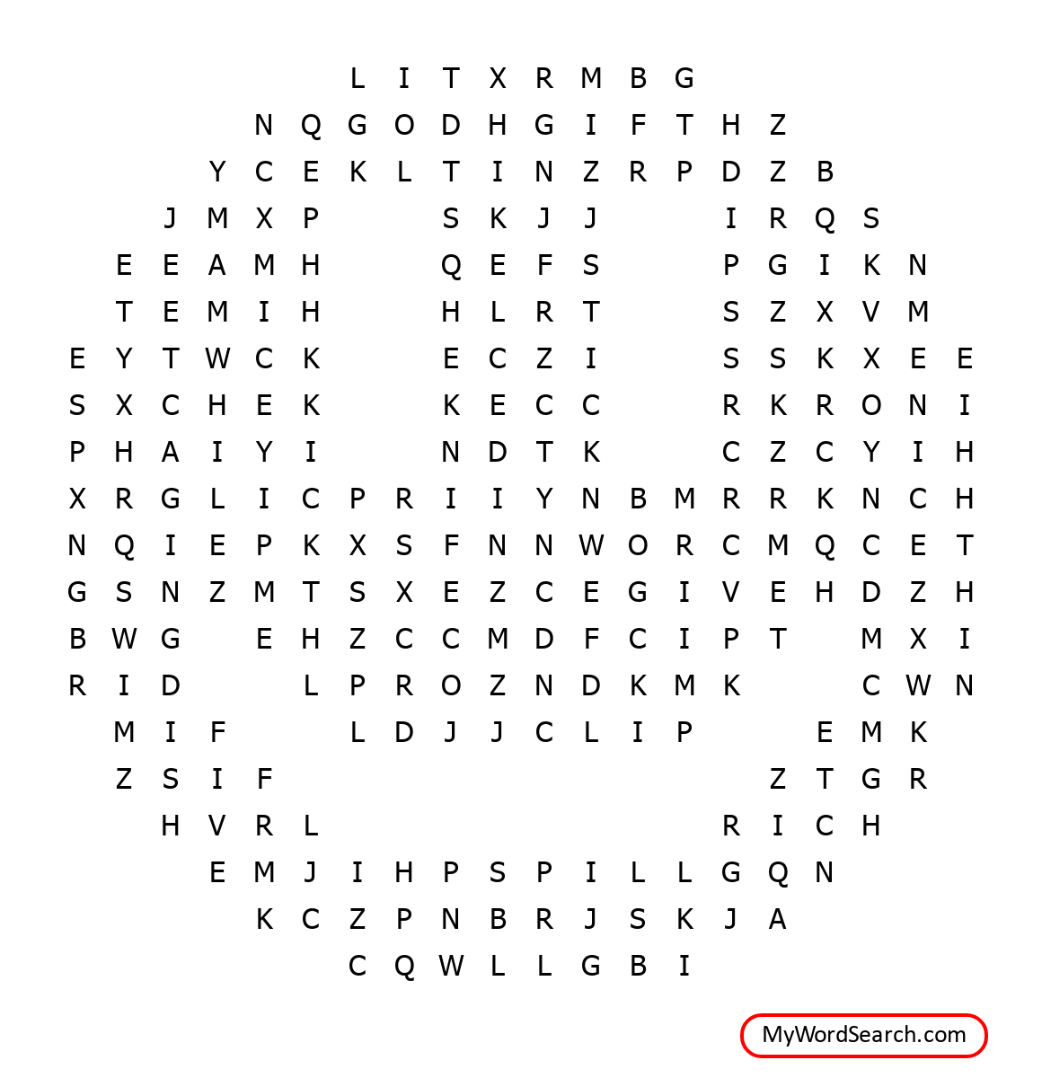 Lydia's Word Search 11/3/2016