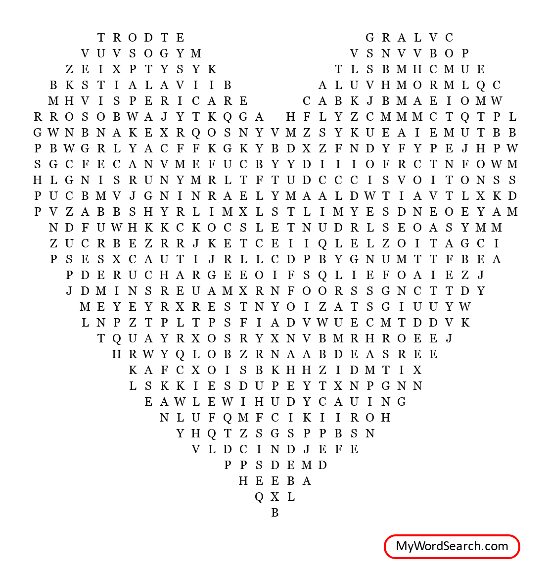 Medical Telemetry Word Search