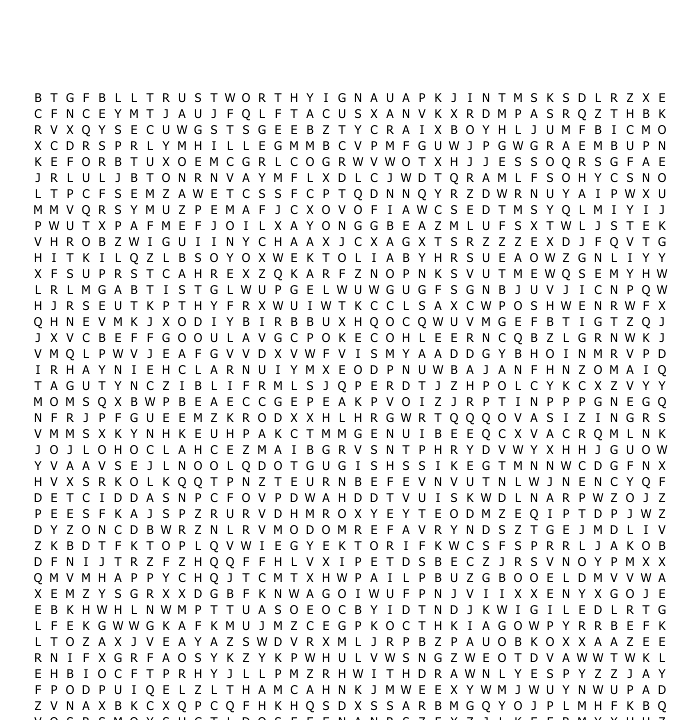 Mental Health word search