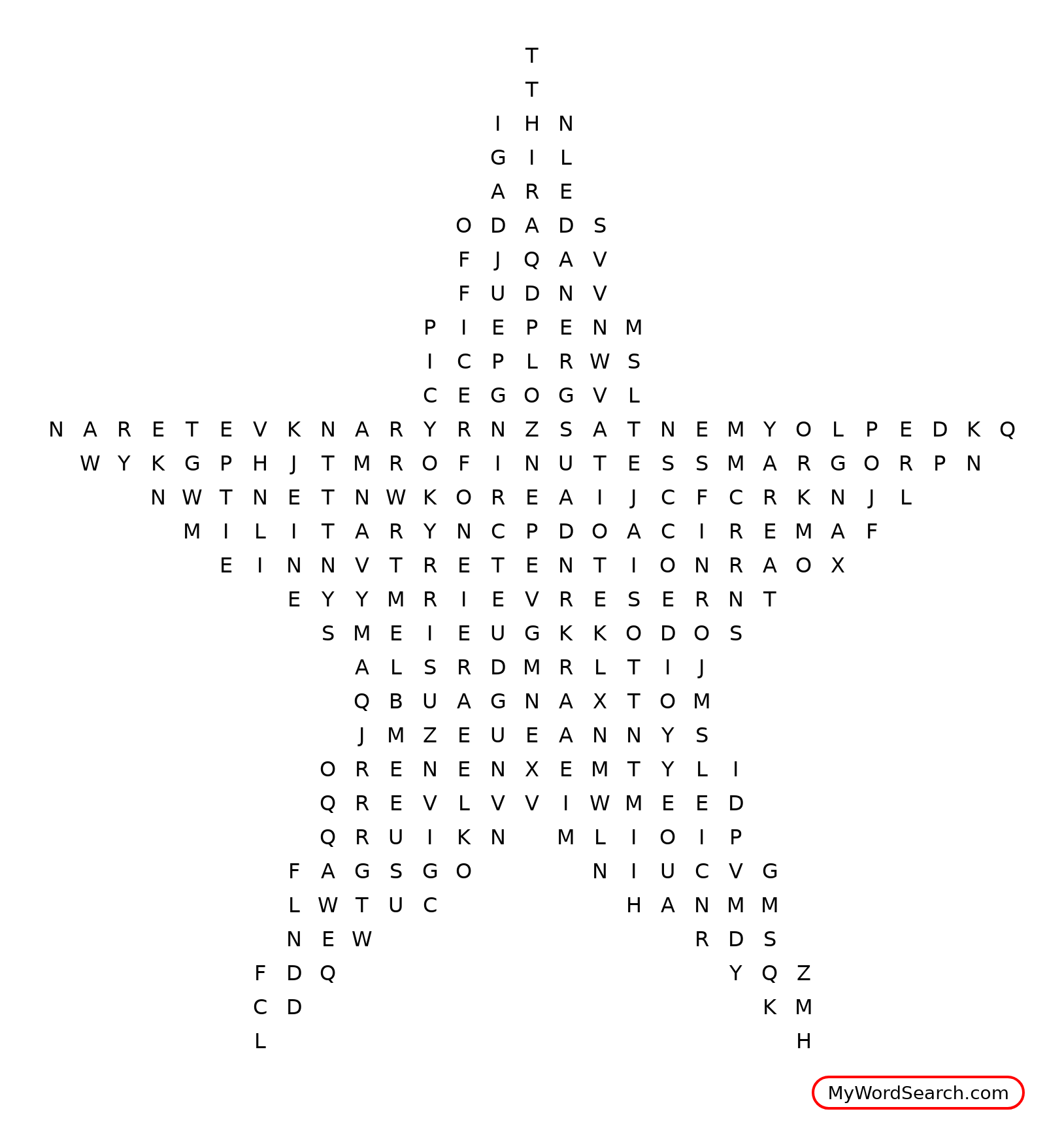 Military Word Search