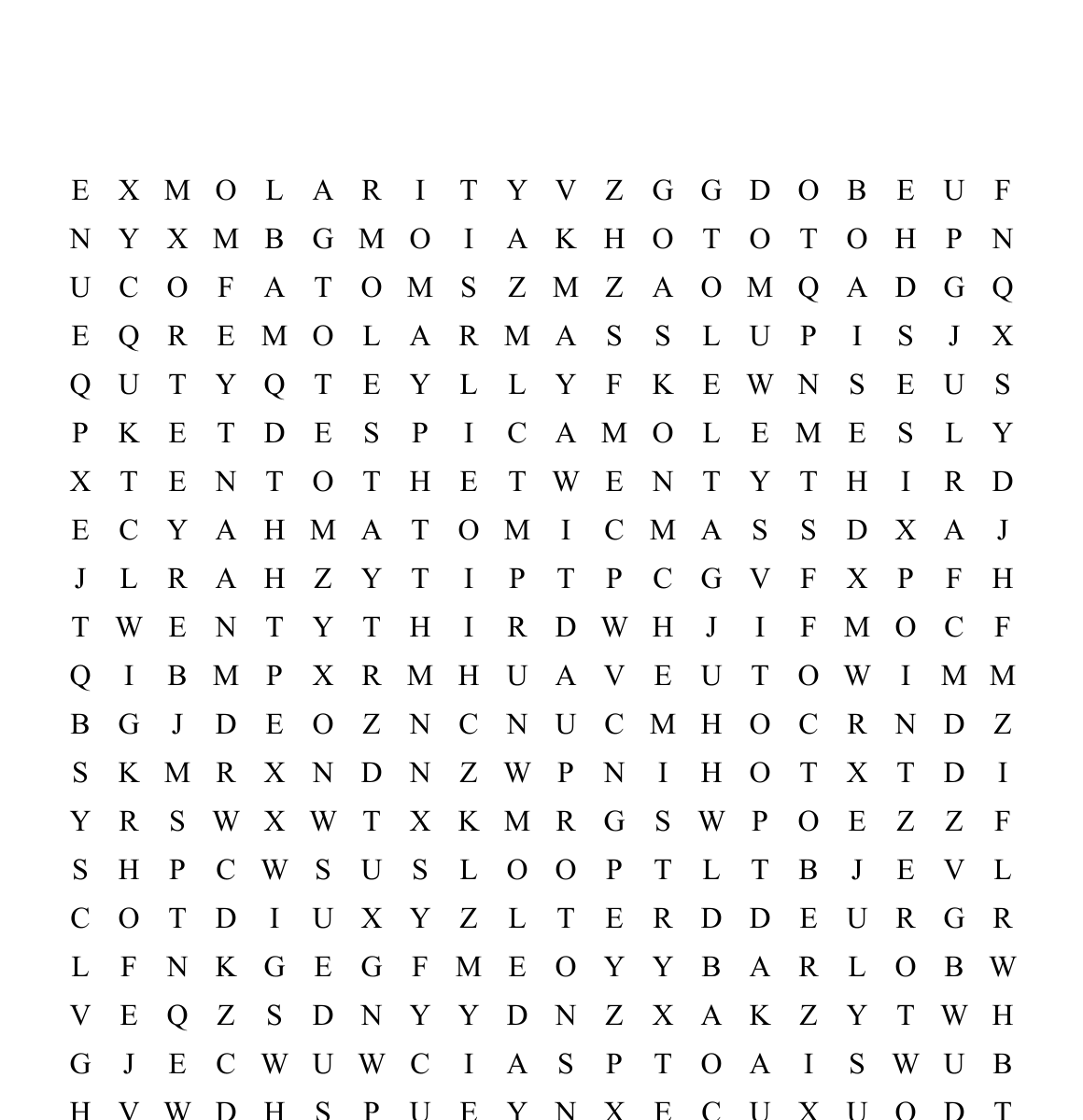 Mole-Day Word-Search by Chase Spencer