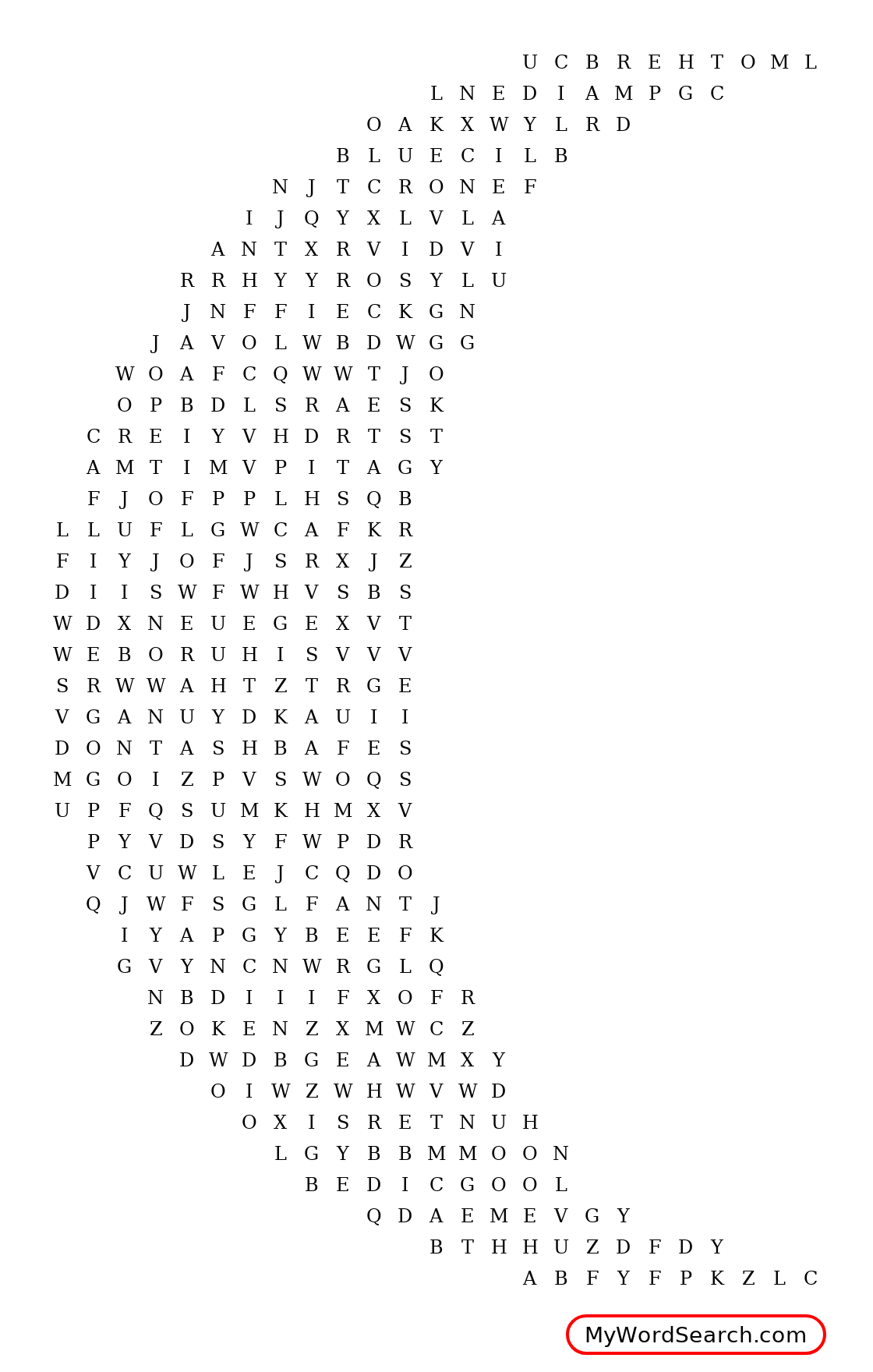 Moon Word Search