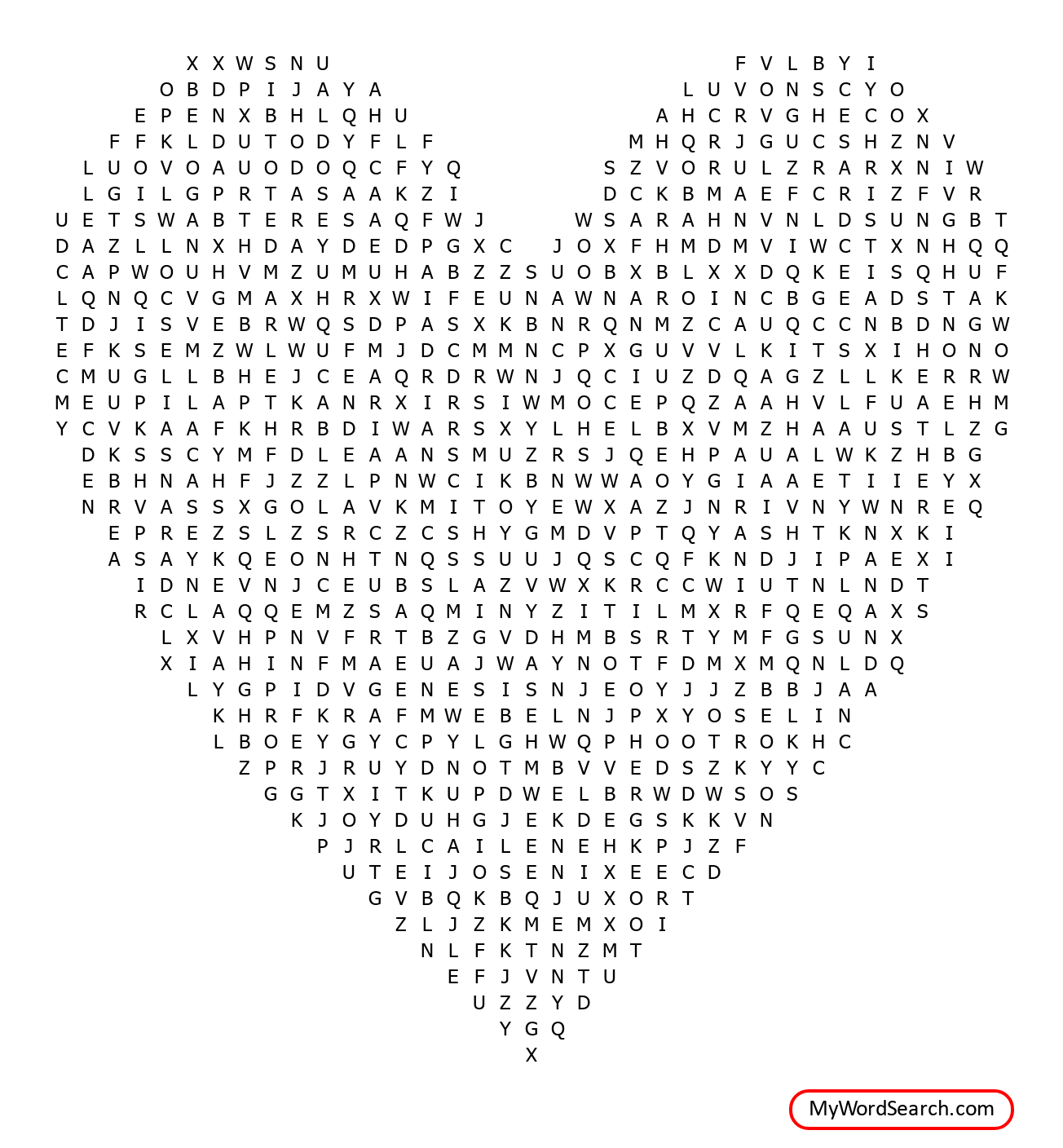 Mrs. Smith's Friendship Word Search
