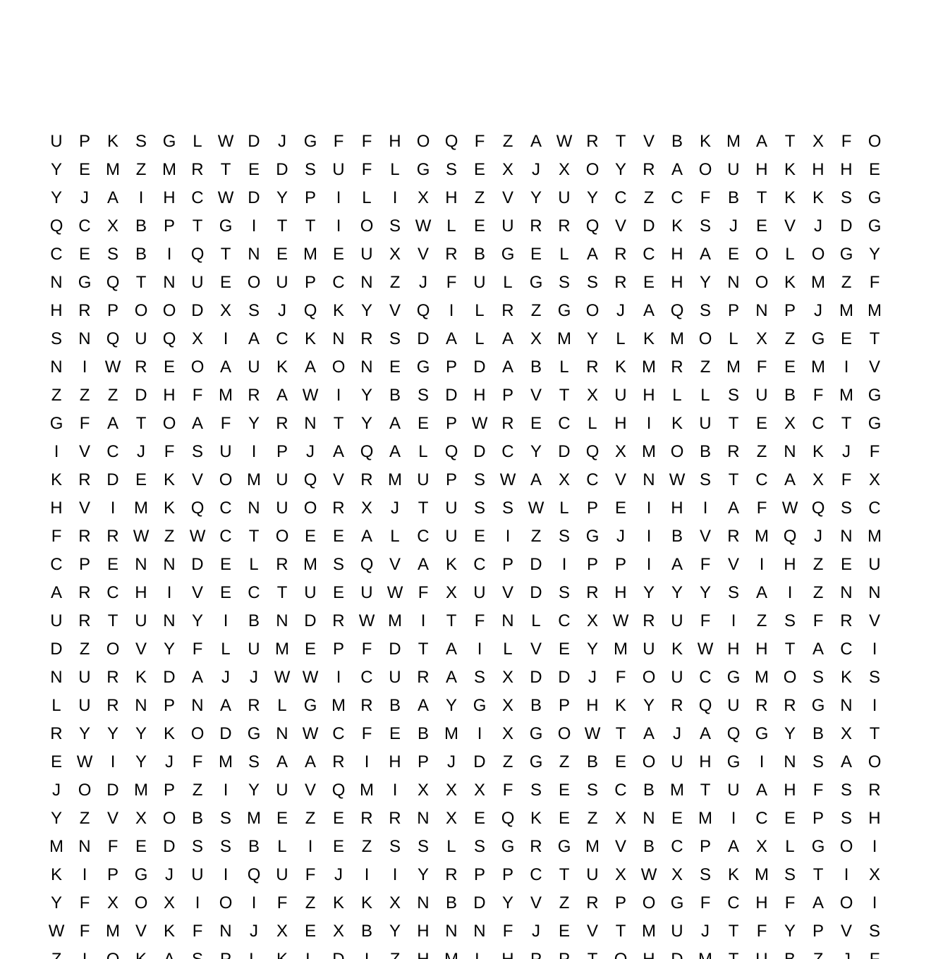 Museum Word Search