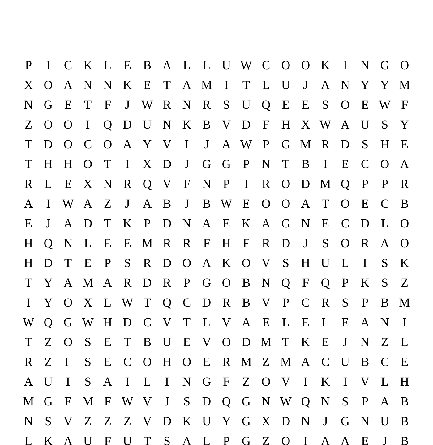 New School Electives Word Search