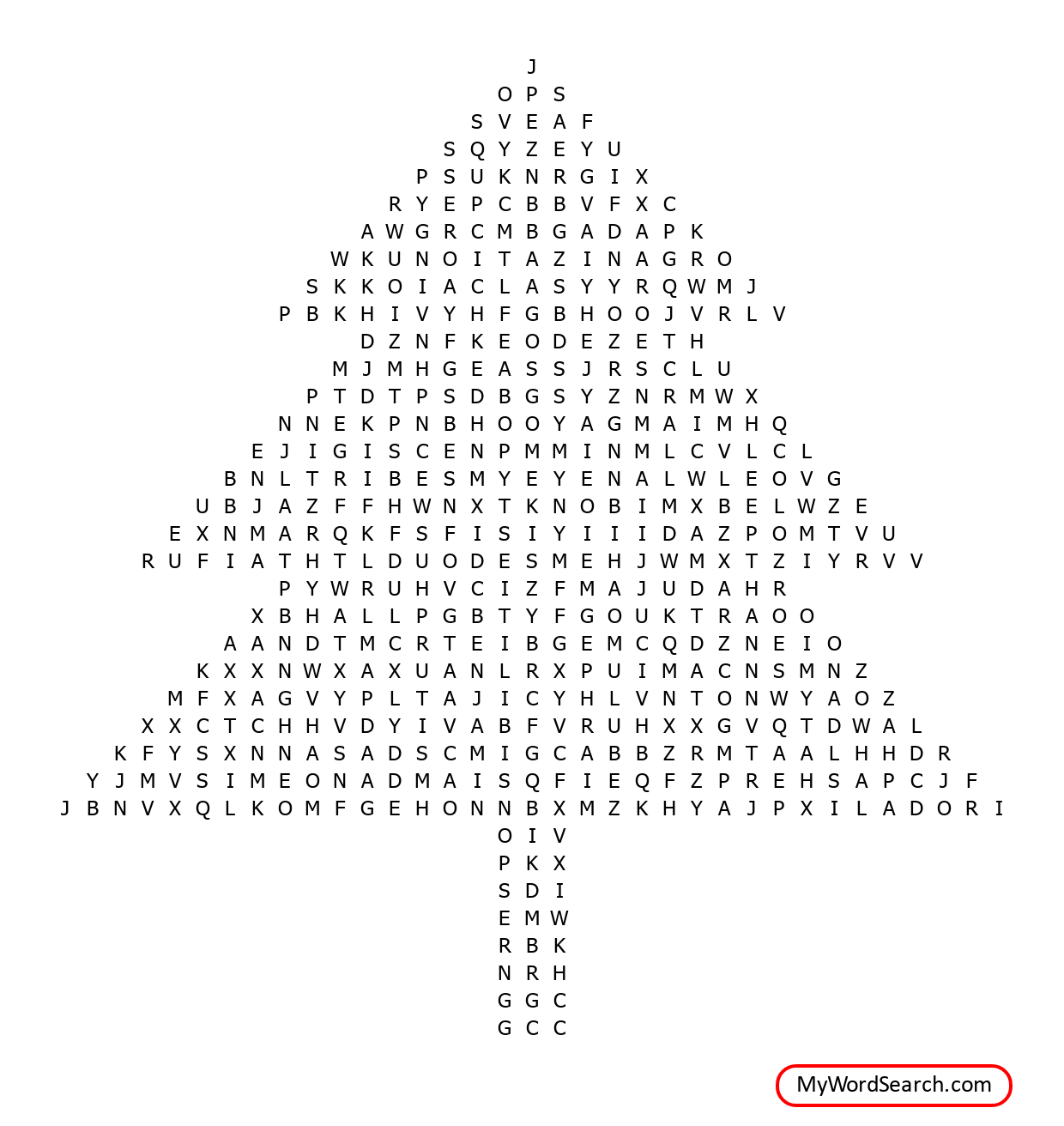 Numbers 1 - 10 Word Search