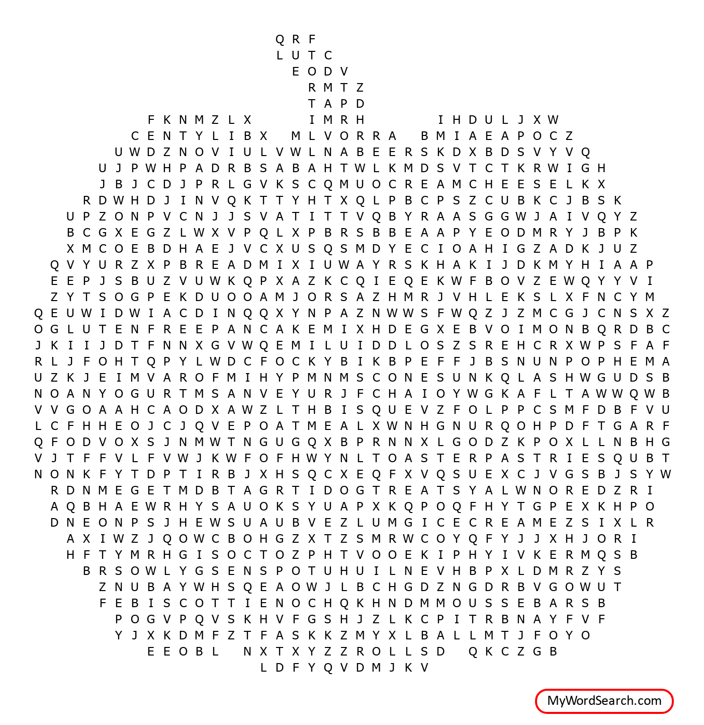 OCTOBER 2017 FLYER WORD SEARCH