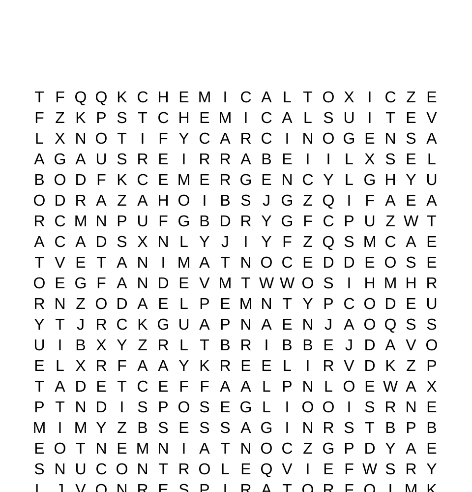 OCTOBER SAFETY PUZZLE CHEMICAL SPILLS