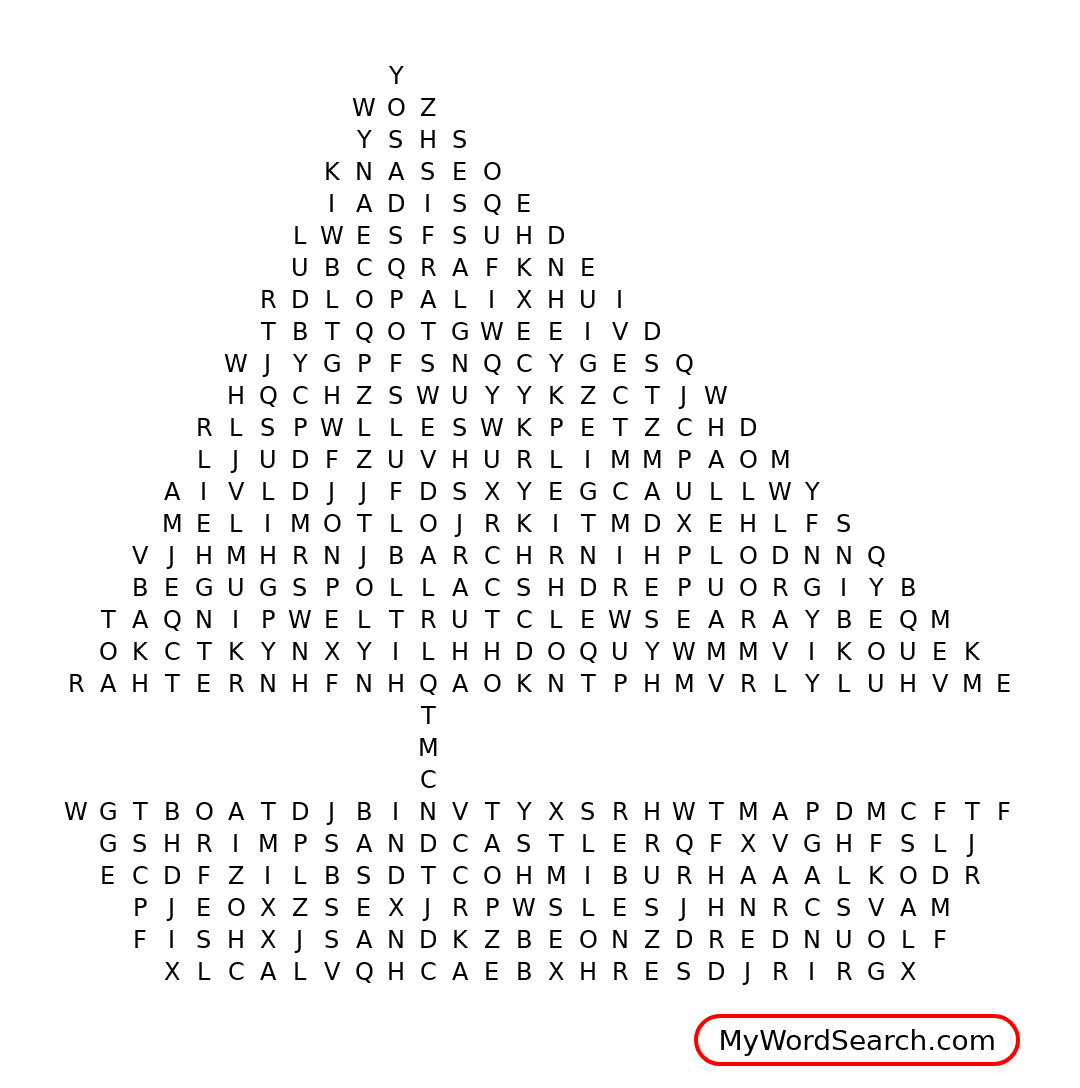 Oceanside Word Search