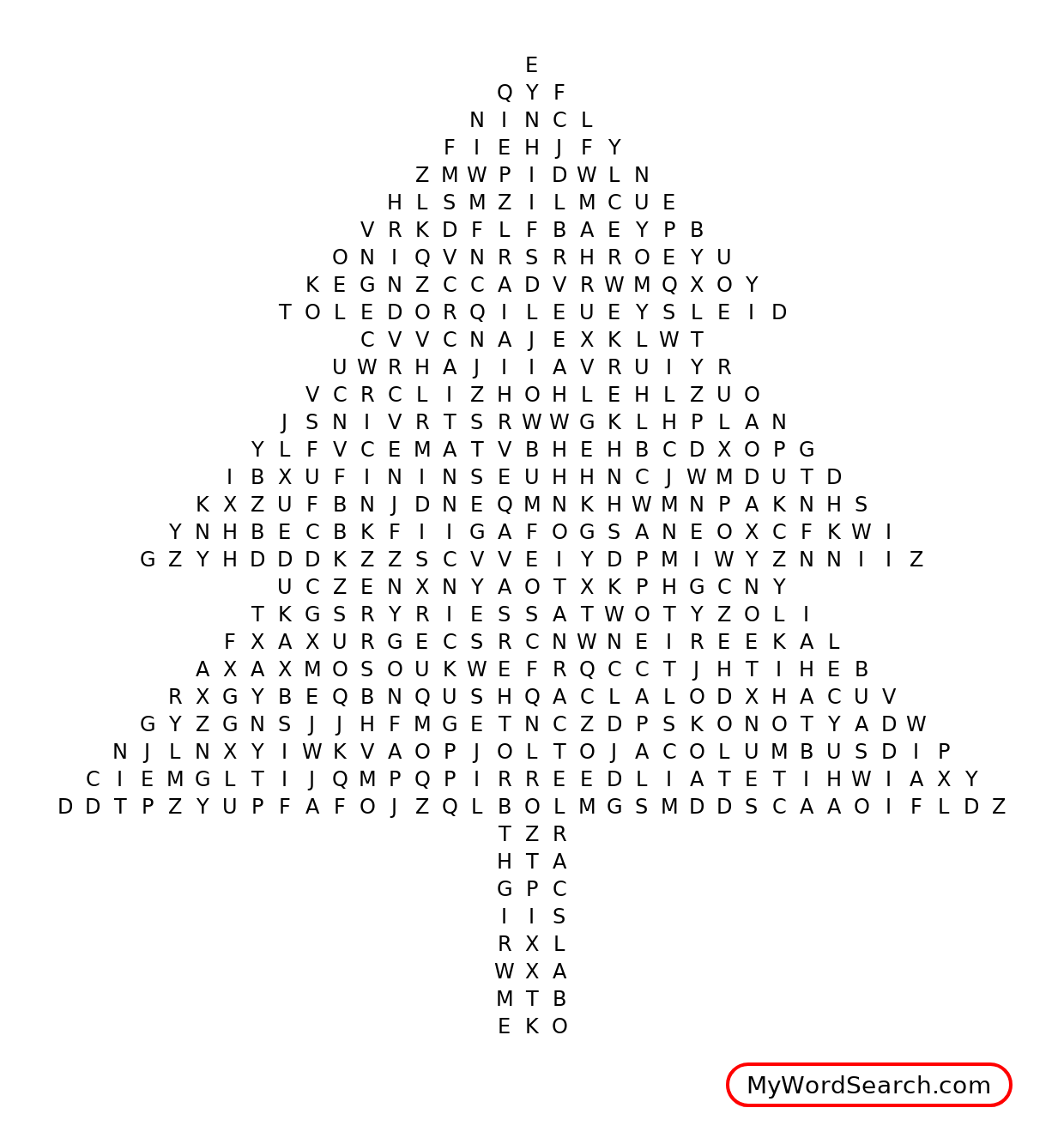 Ohio State Word Search