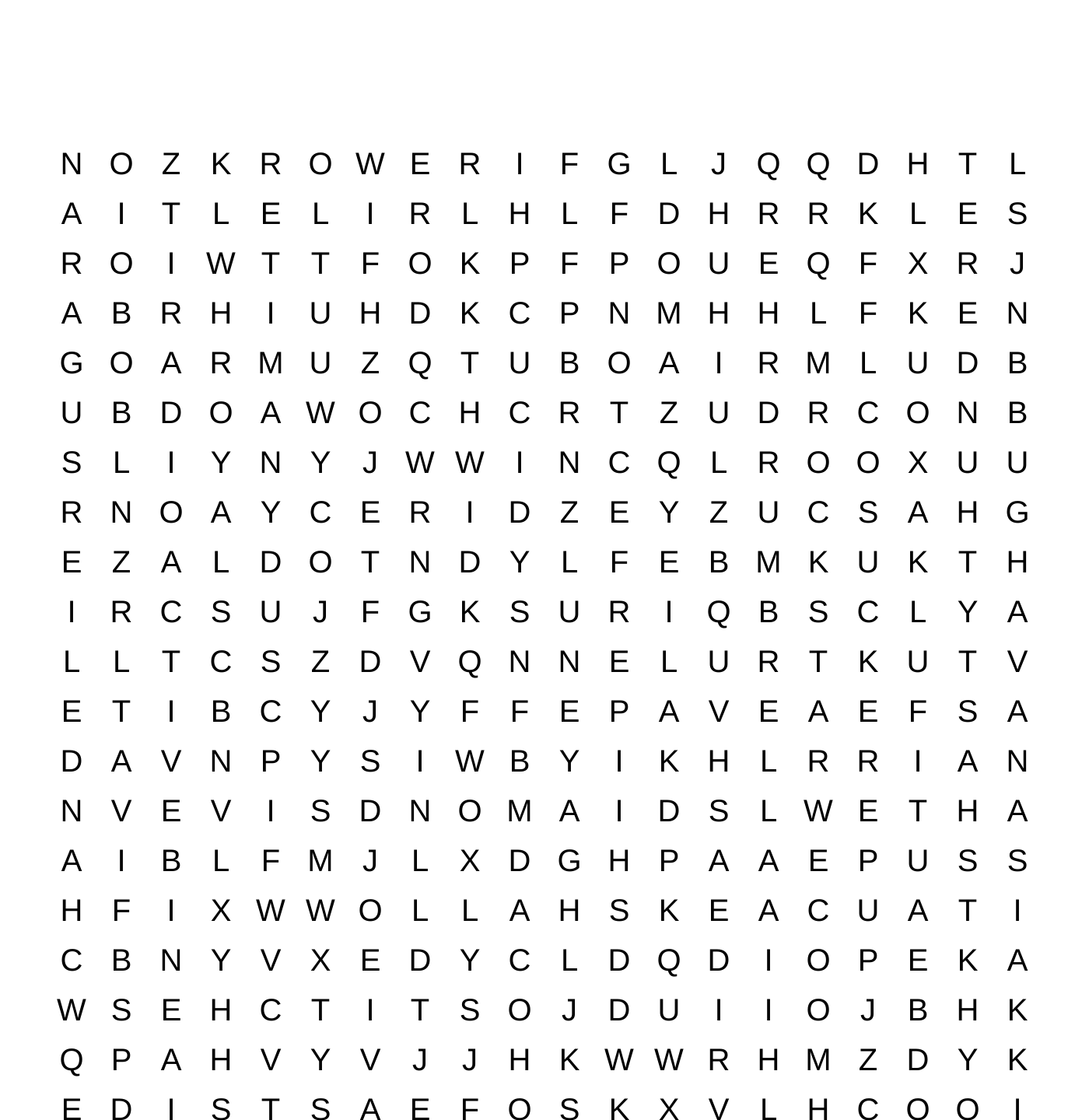 One Word Songs