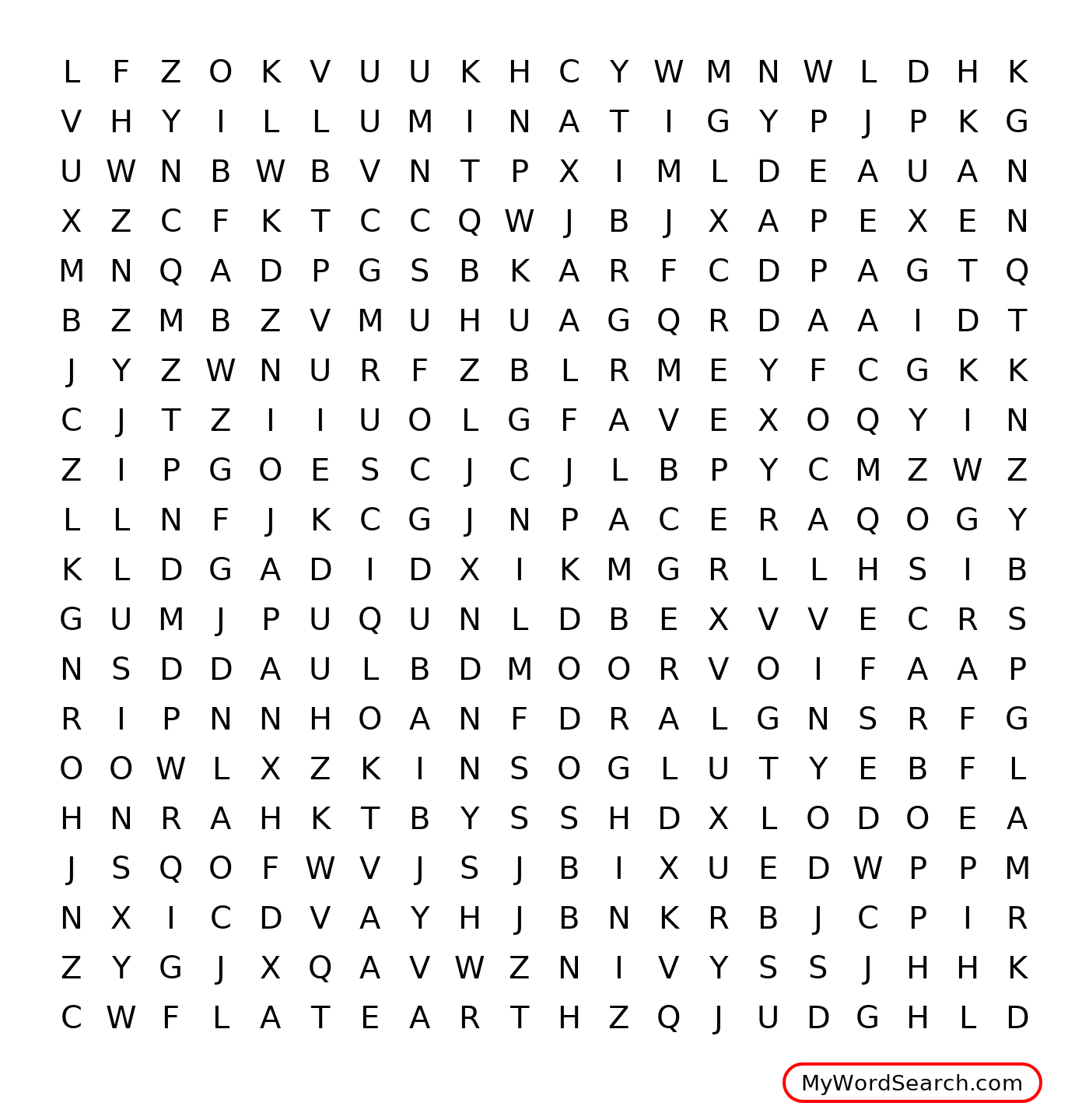 Oscar's Word Search