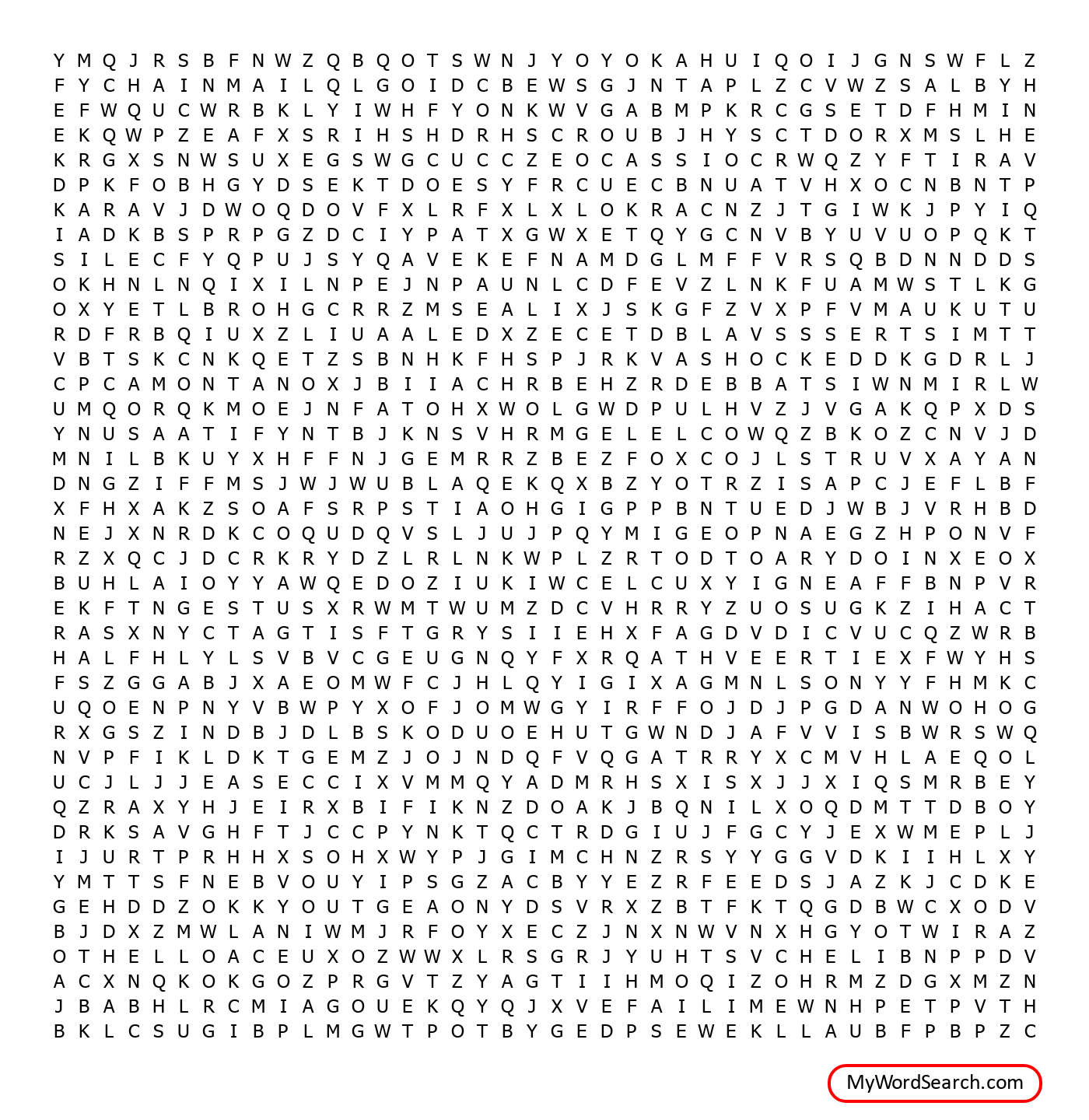 Othello Word Search