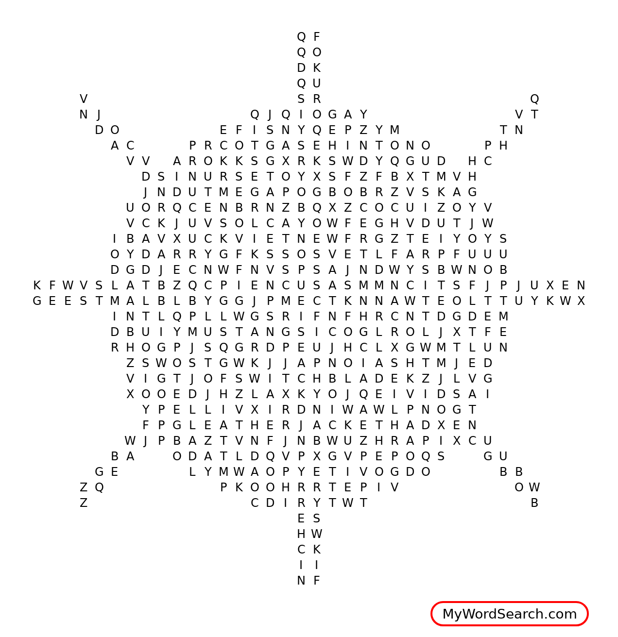 Outsiders Word Search