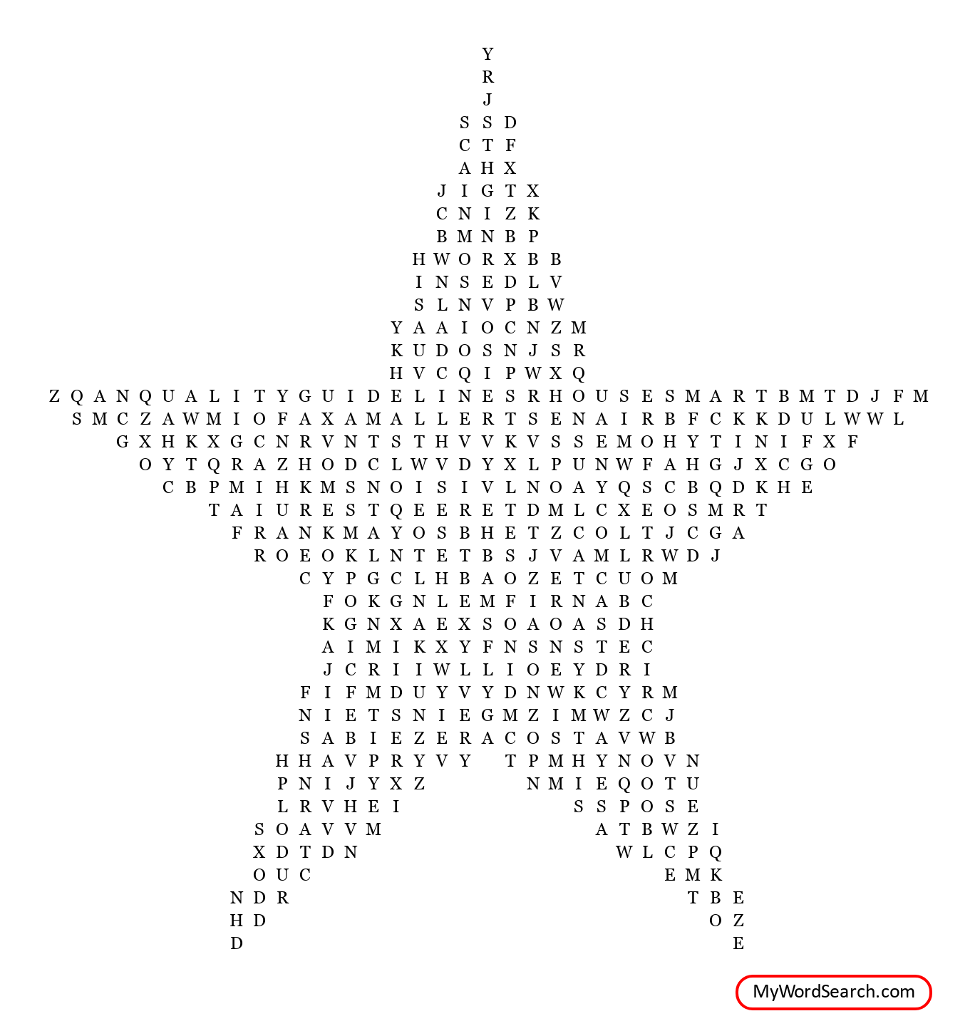 Overnight Holiday Word Search