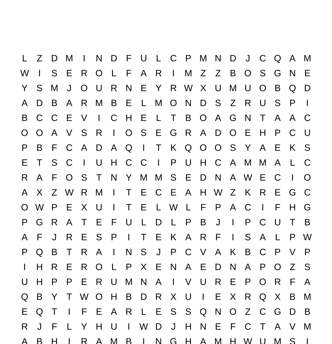 PERU WORD SEARCH