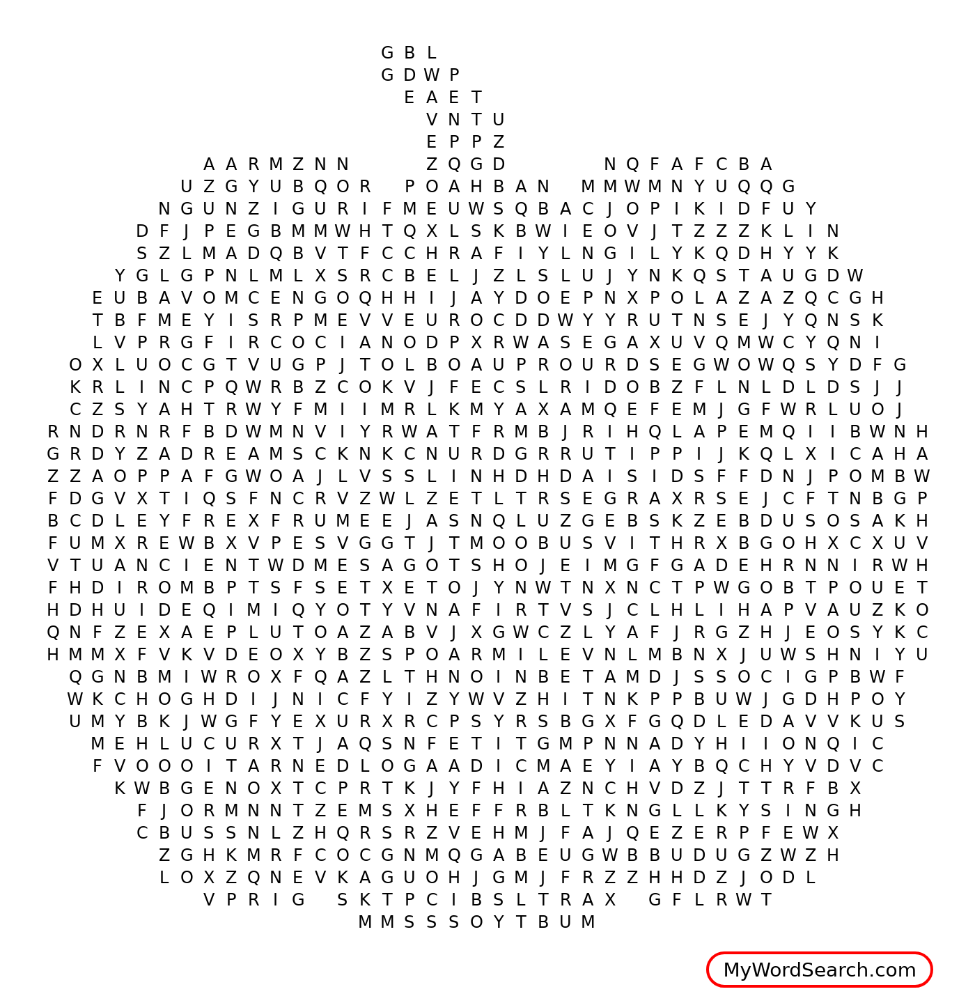 Paranormal Word Search