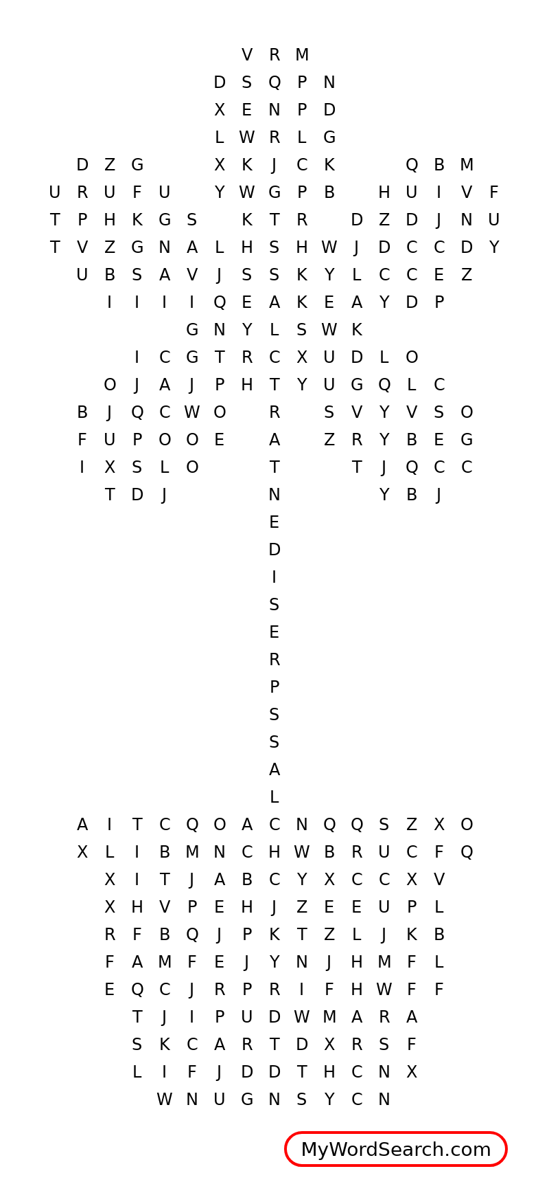 Parker Puffs Word Search Puzzle