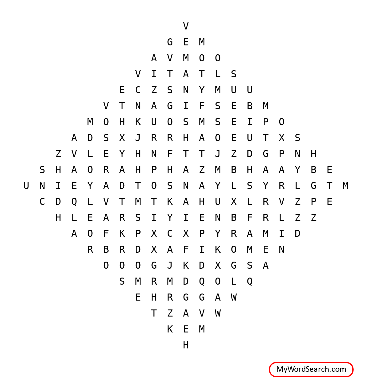 Pesach Word Search