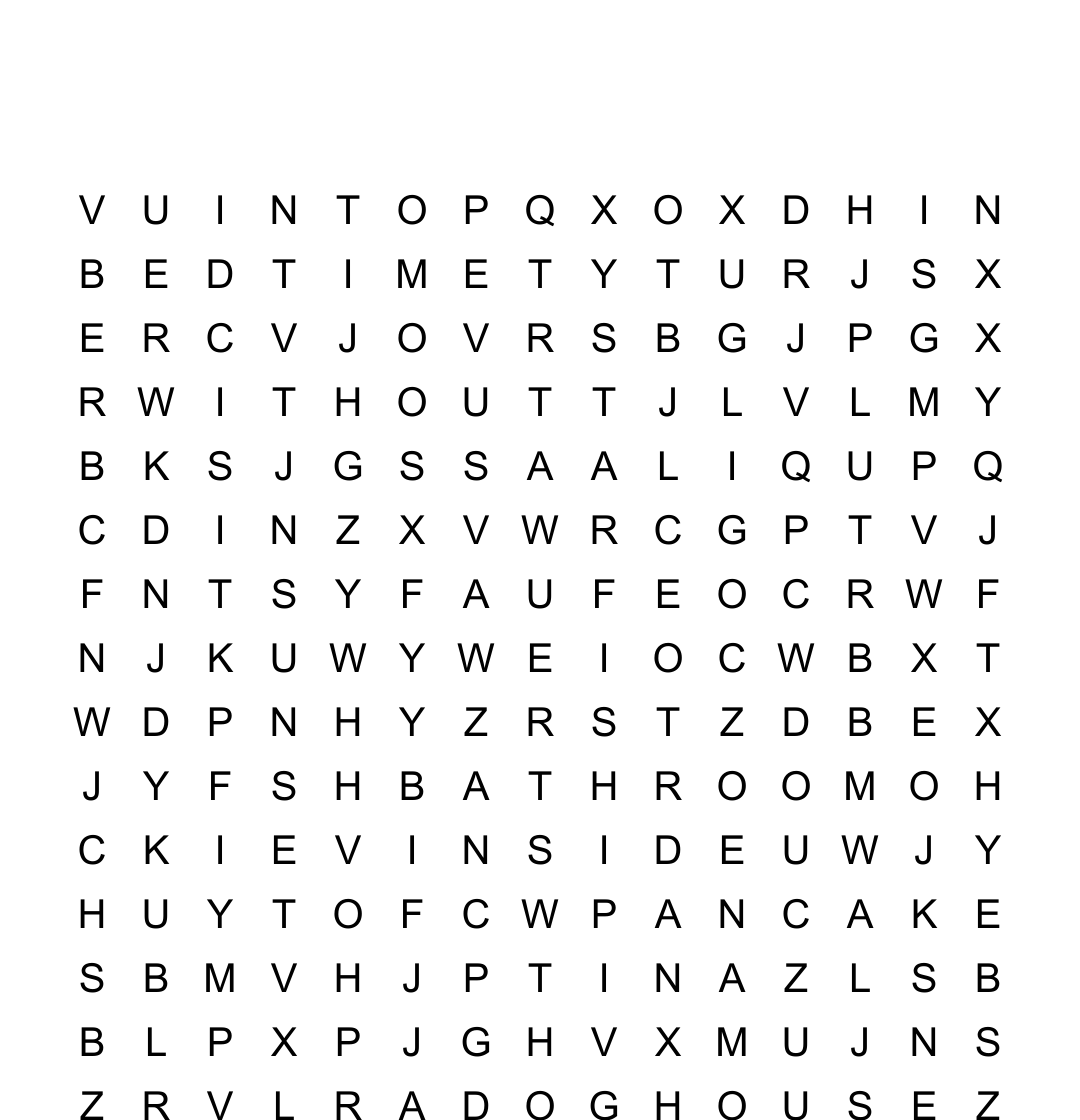 Pink List 15 Word Search