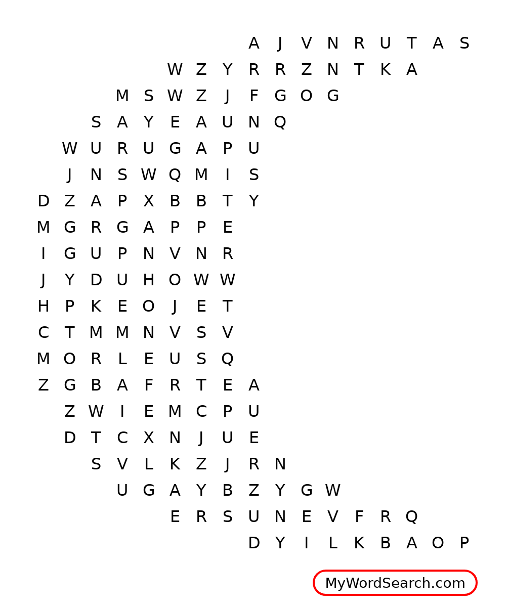 Planets Word Search