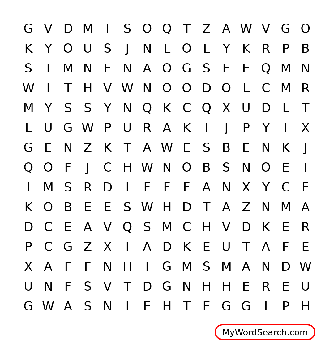 Popcorn Word Search
