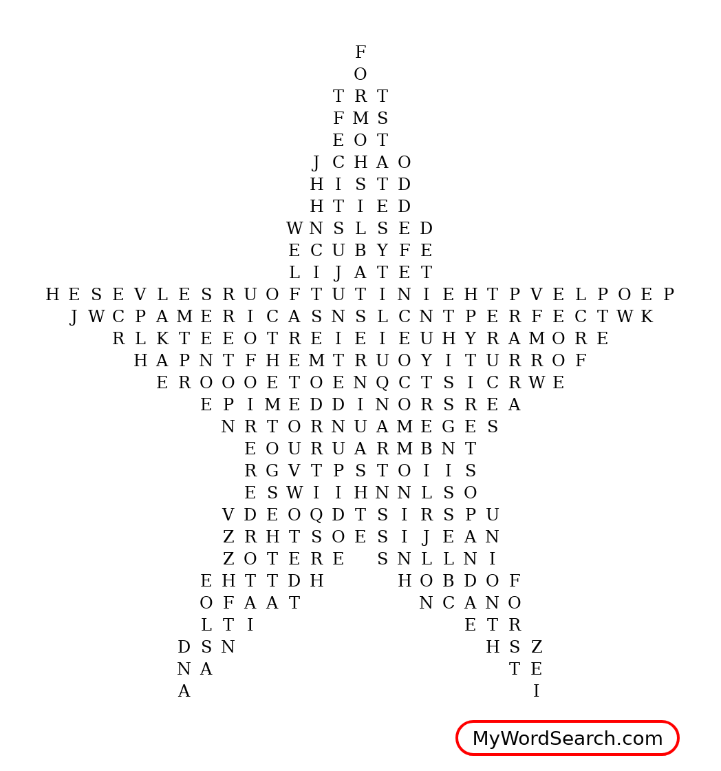 Preamble Word Search