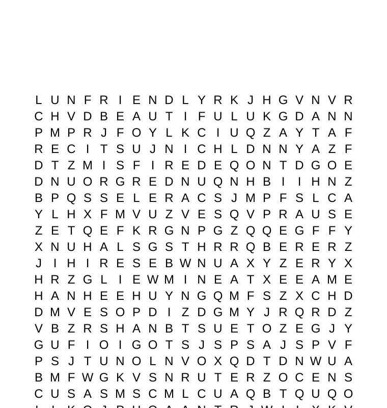 Prefixes and Suffixes Word Search