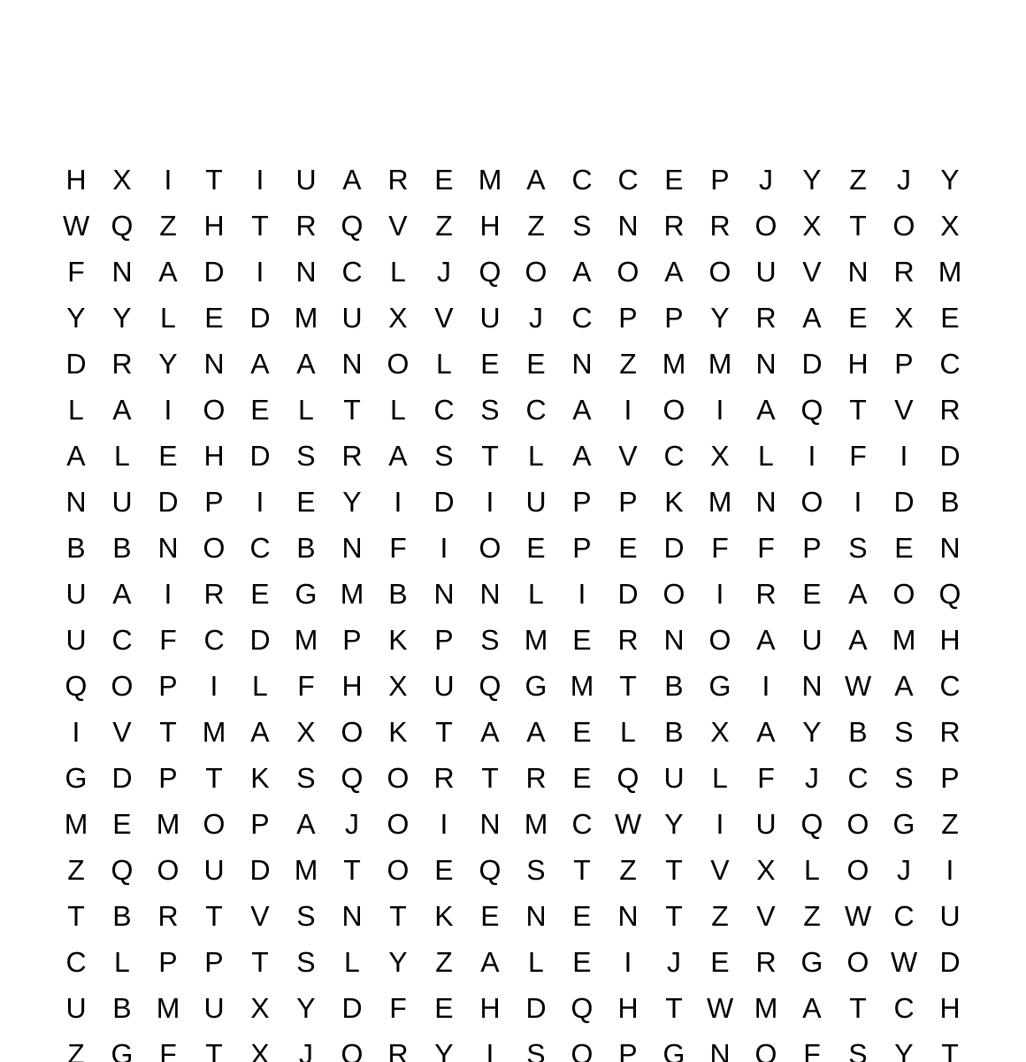 Problem Solving Word Search