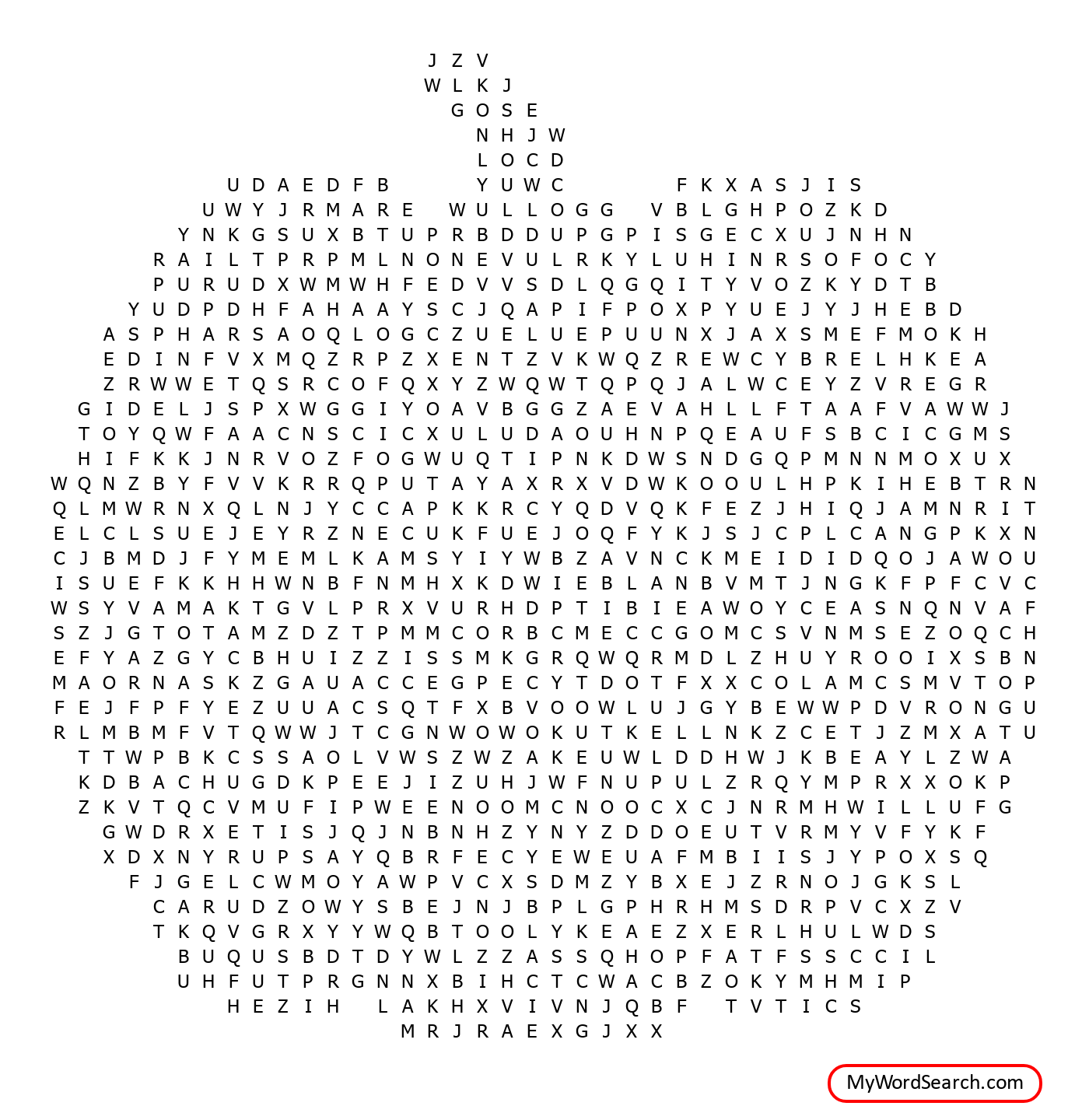 Pumpkin Sight Word Search