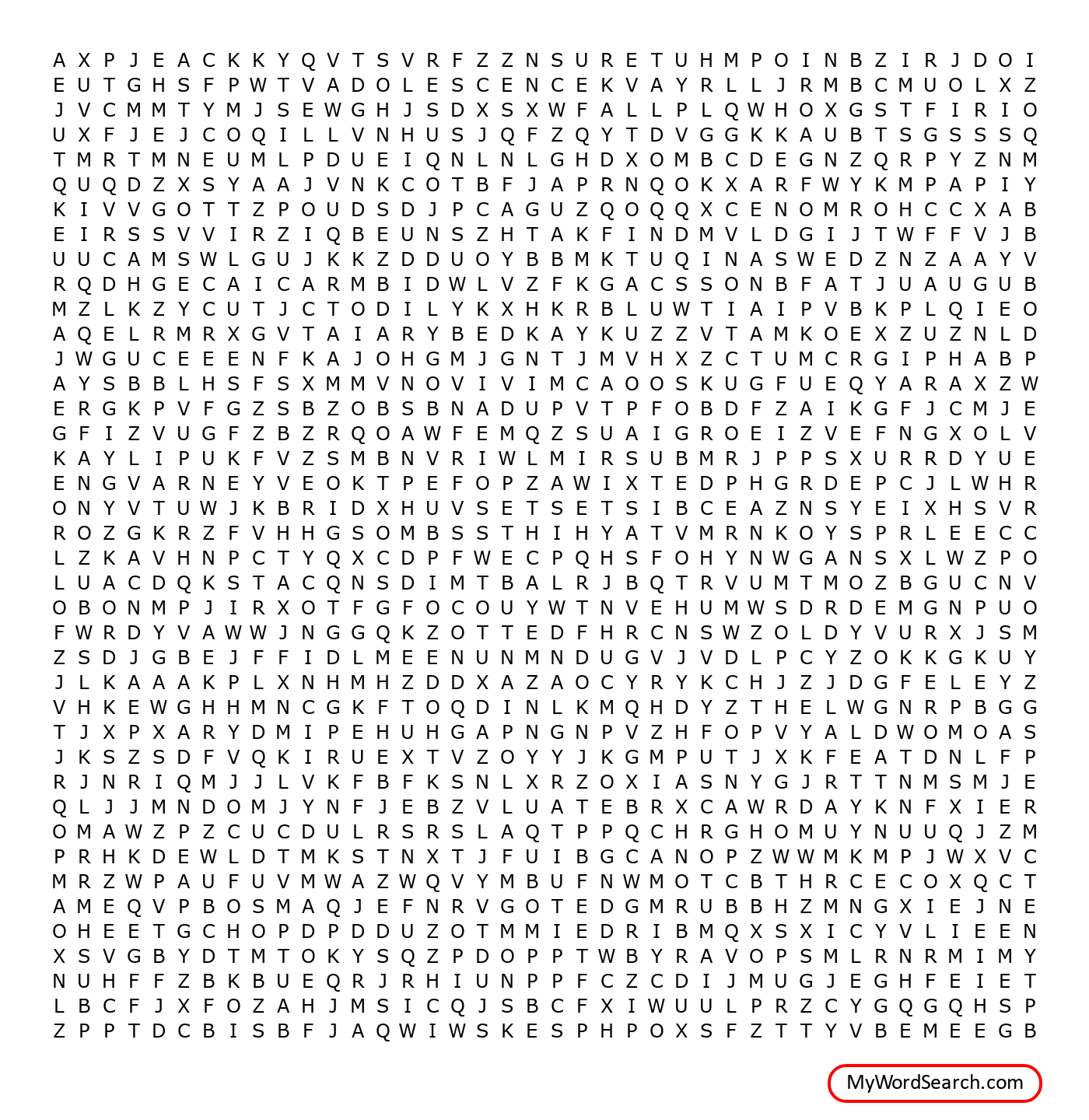 Reproduction Wordsearch