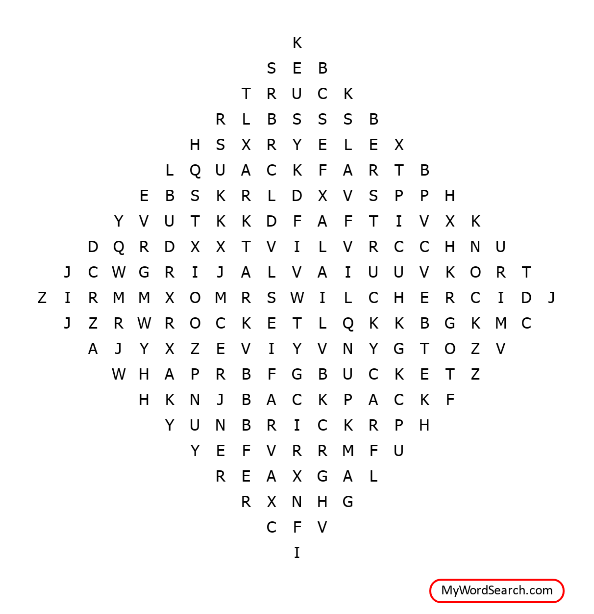 Ryan's Spelling Words