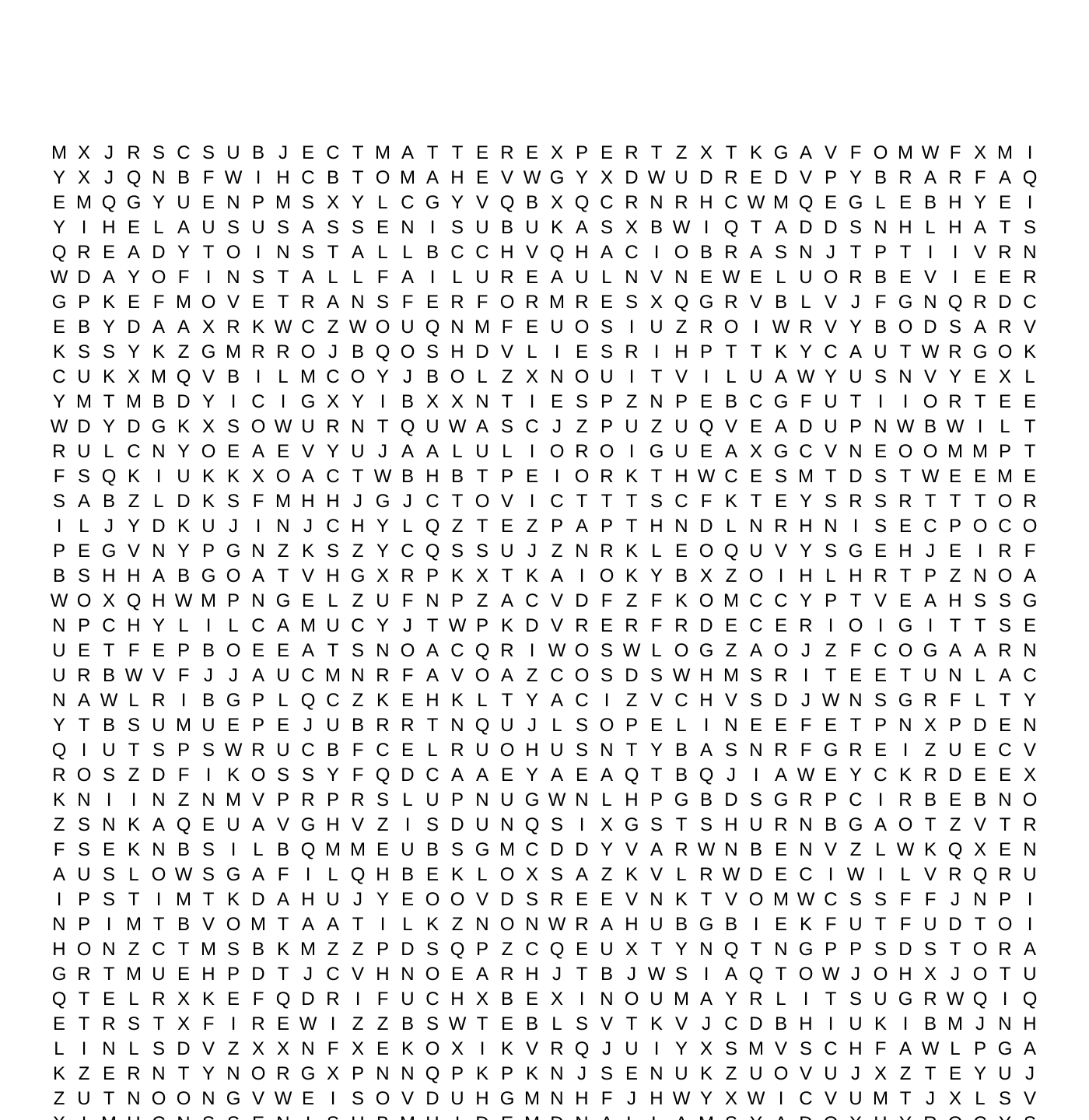 SSP Wordsearch