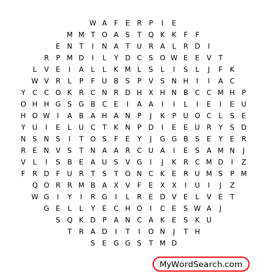 Salisbury House Word Search