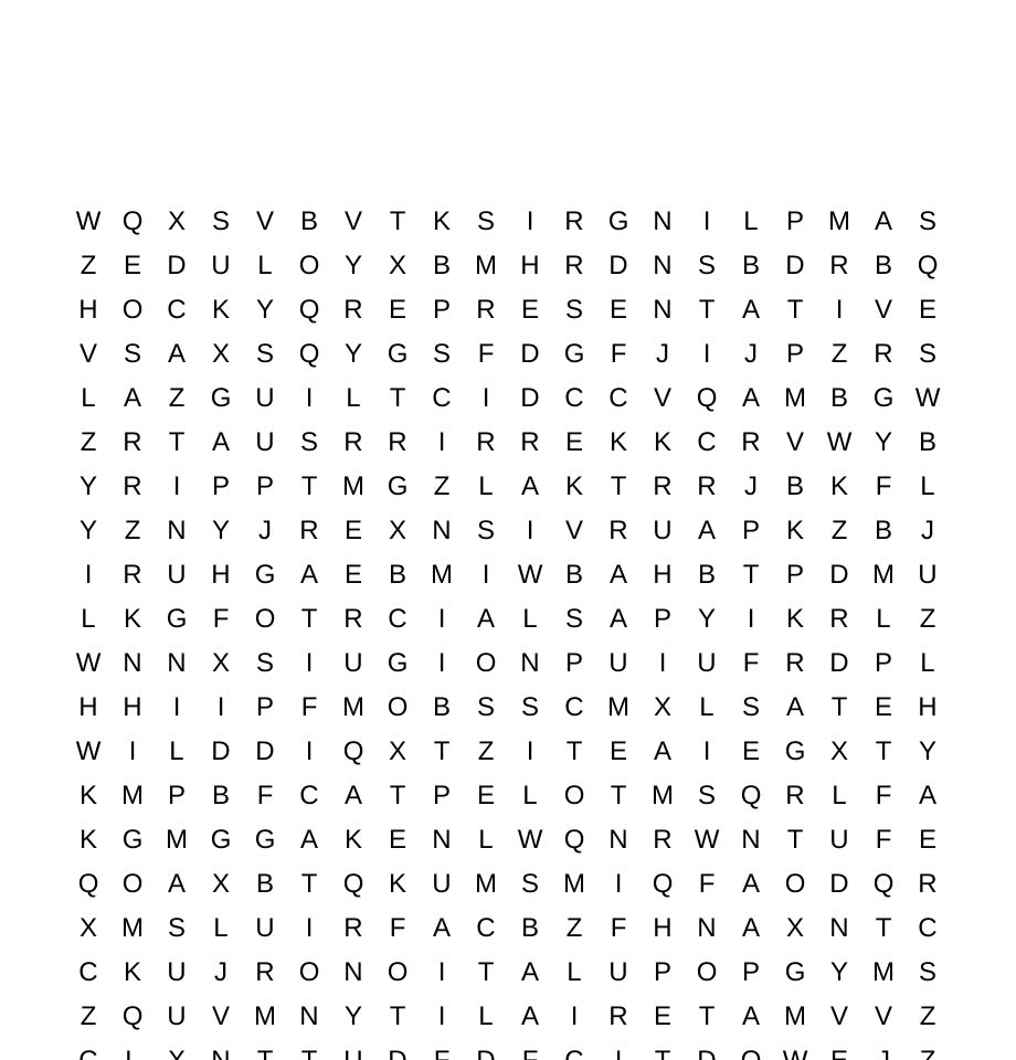 Sampling Wordsearch (2AUS Day 3)