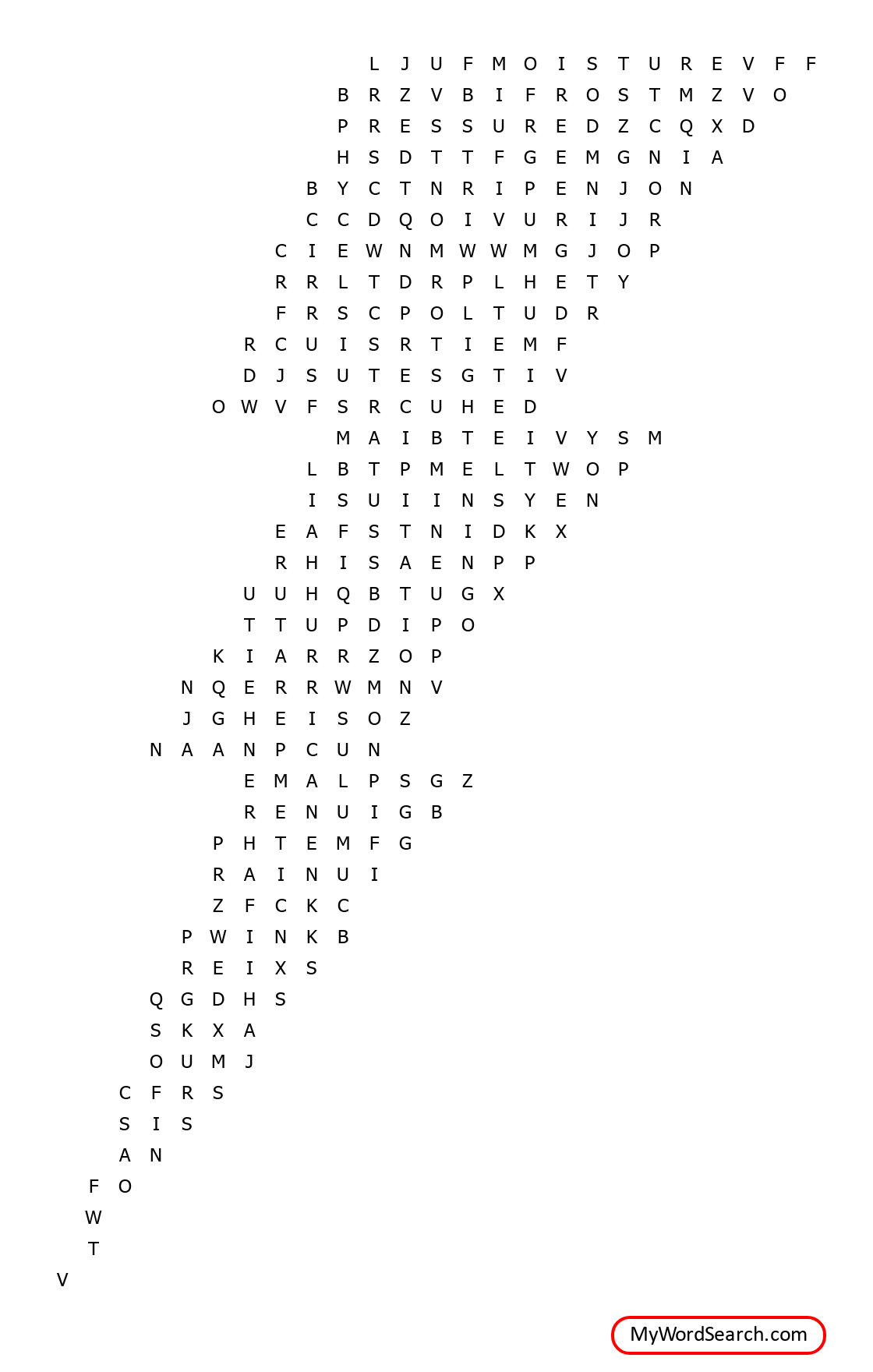 Science Weather Word Search