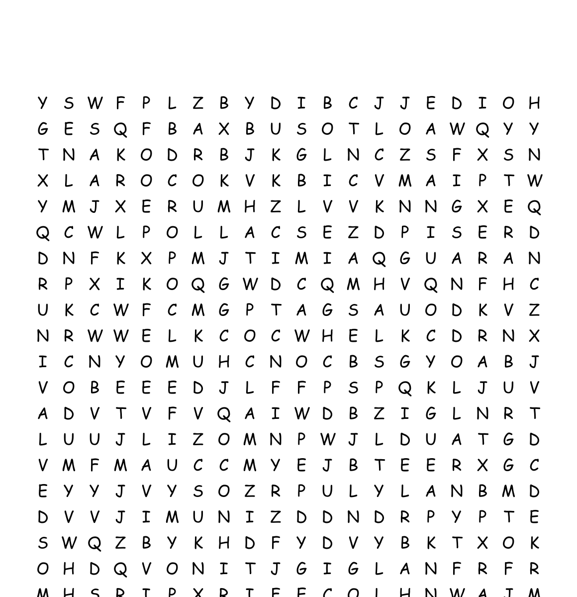 Sea Shell Word Search
