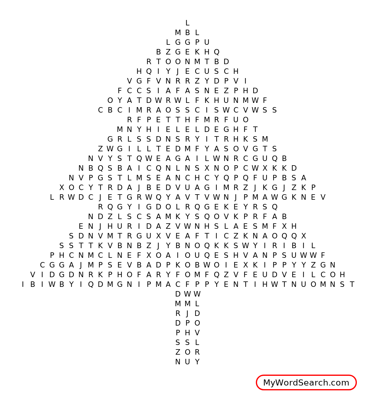 Sequoia word search