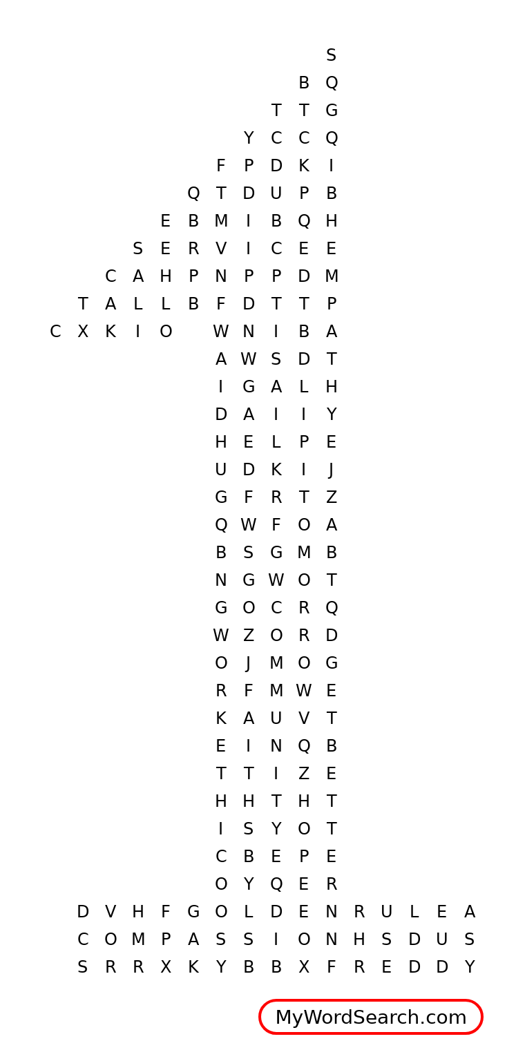 Service Words/ Helping Words